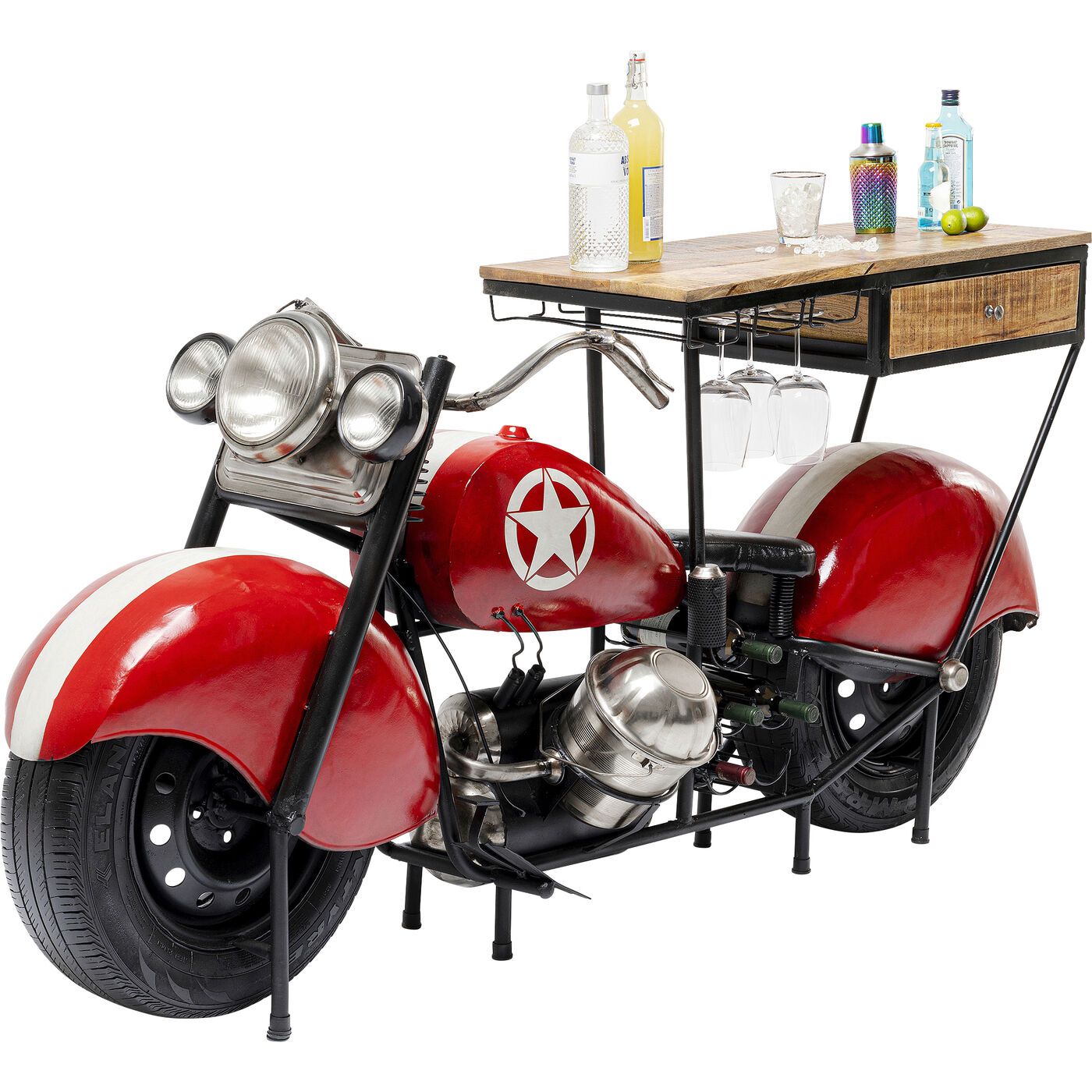 BAR MOTORBIKE RED Bar cabinet By KARE Design