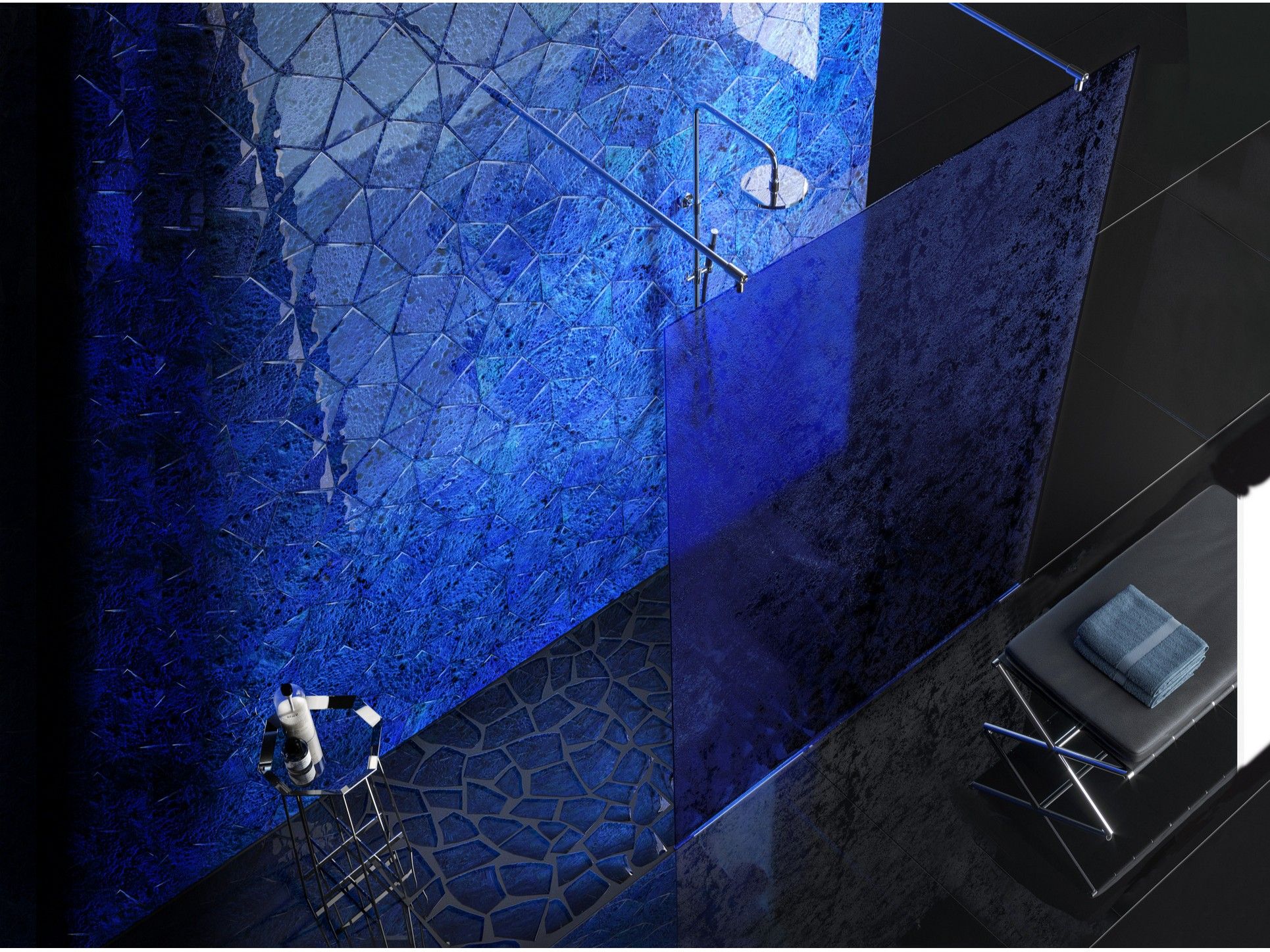 Pavimento/rivestimento in vetro per interni BARCELLONA PATTERN ...