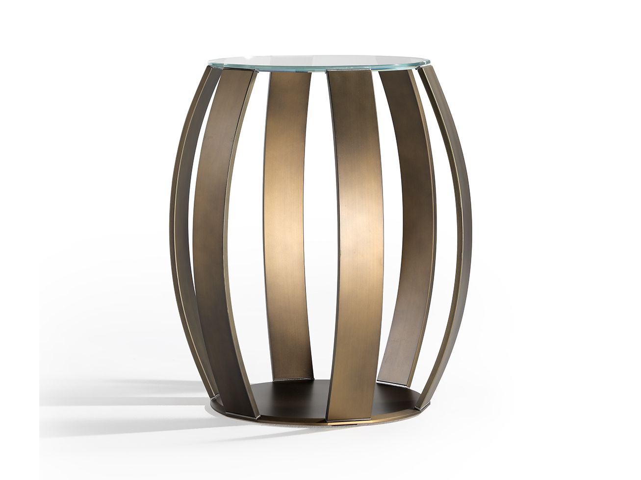 BARRIQUE Round glass coffee table for living room By Reflex | design Marco Cocco