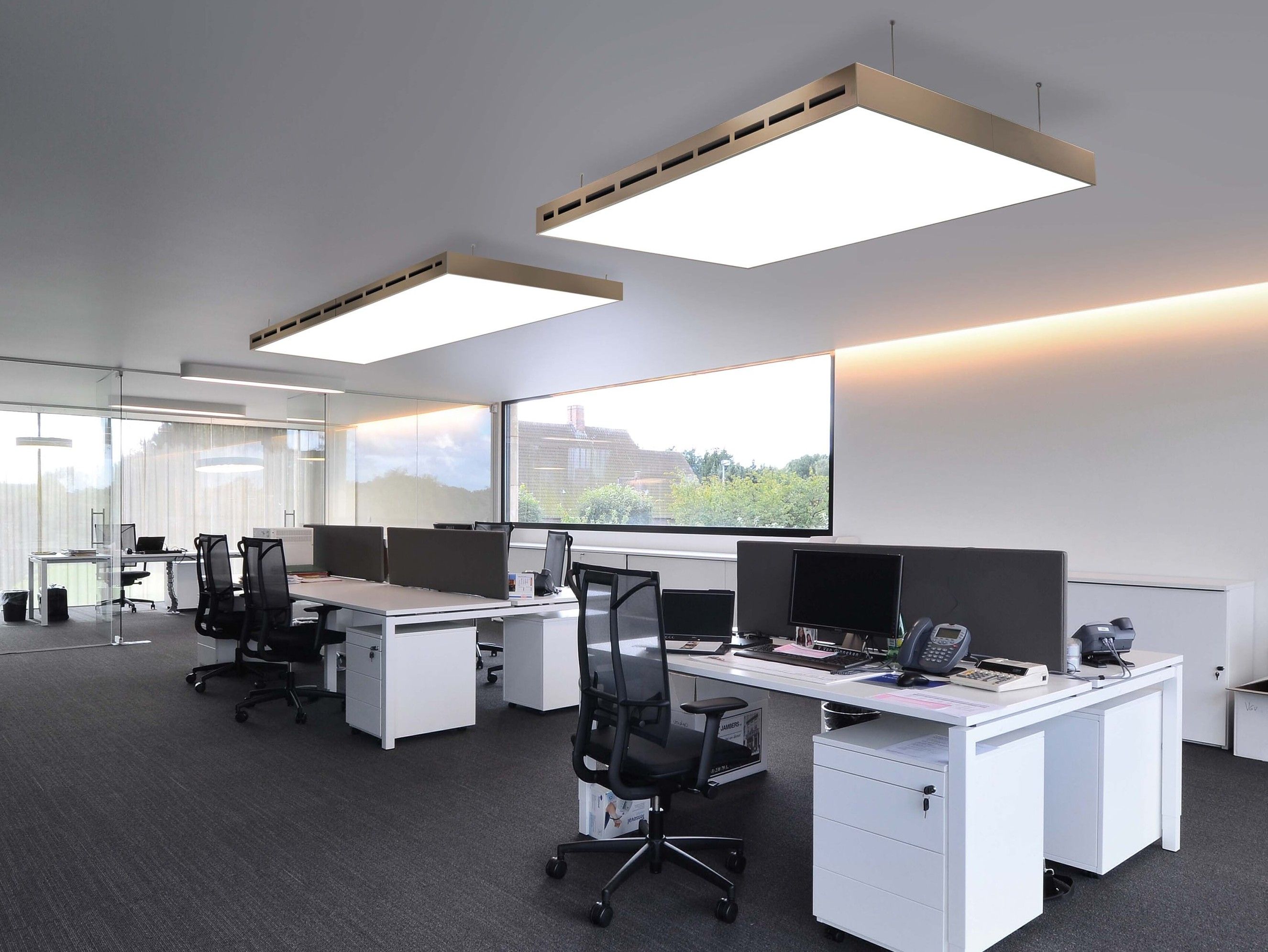 Air-conditioning with Barrisol Biosourcée® modular islands BARRISOL ...