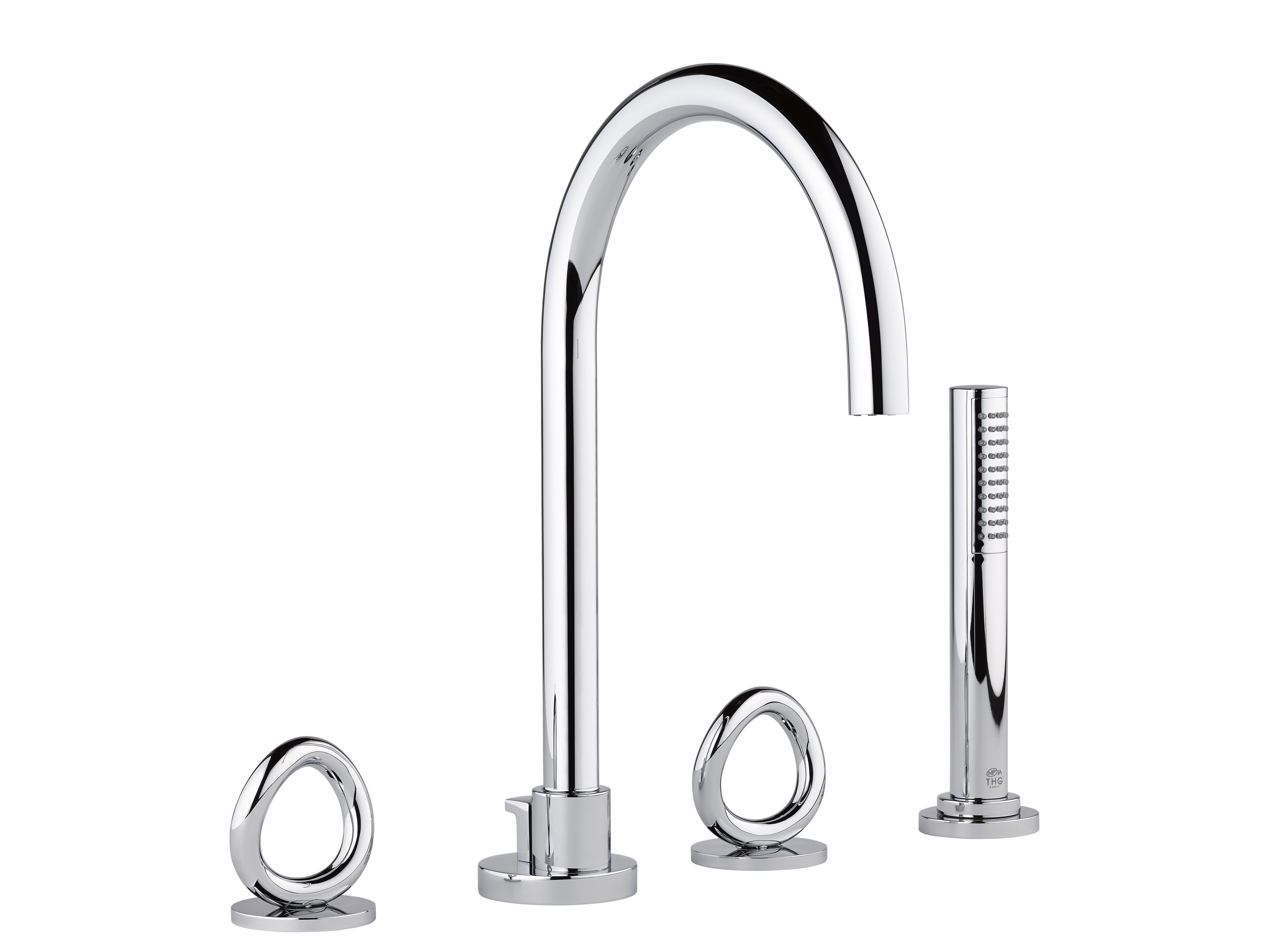 COLLECTION O Bath mixer with handshower By THG Paris | design Studio Putman