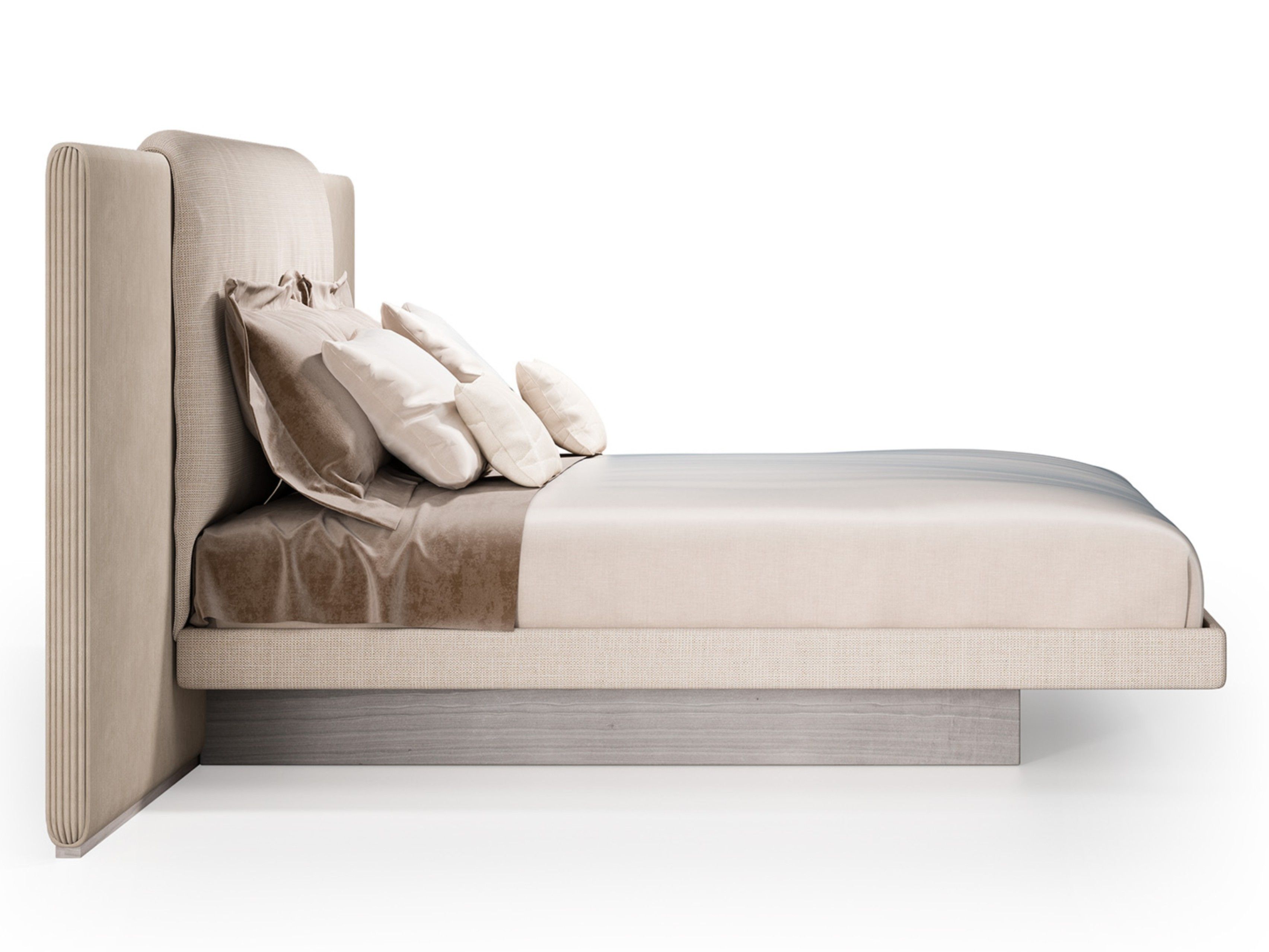COCOON Leather and wooden double bed By CPRN HOMOOD | design Lucia Ippolito