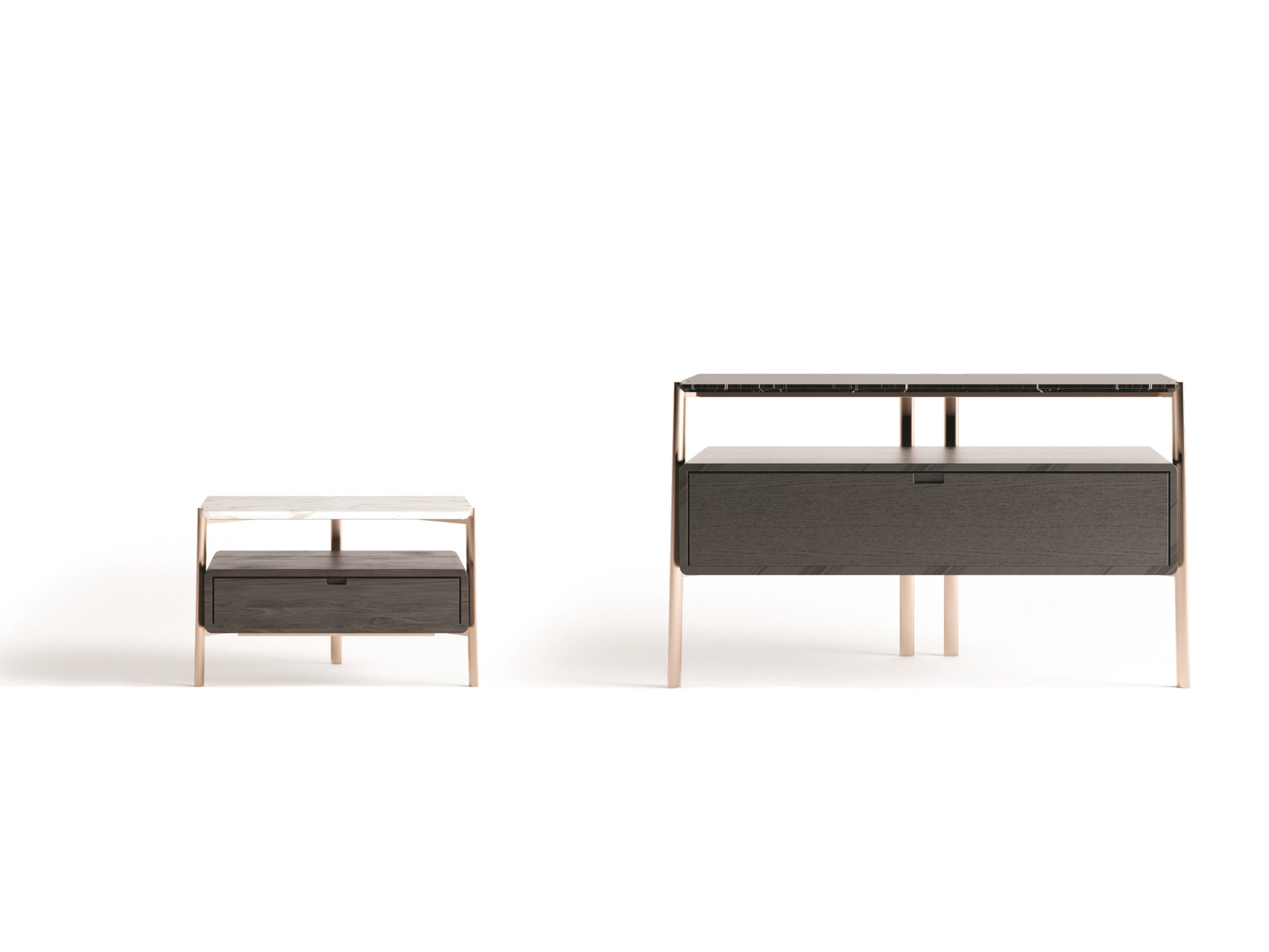 Eros Rectangular wooden bedside table with drawers By MisuraEmme ...