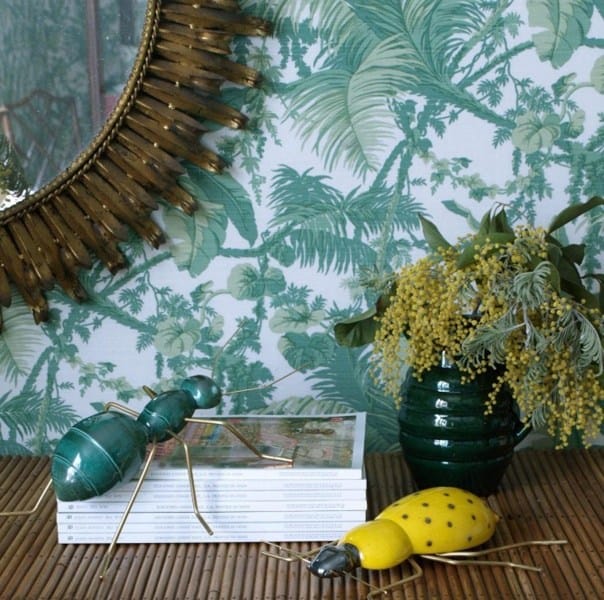 Contemporary style ceramic decorative object BEETLE DEEP BLUE Fauna ...