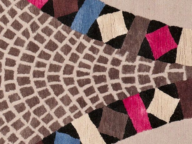 BEJEWELLED MOSAIC Rectangular handmade rug By Deirdre Dyson