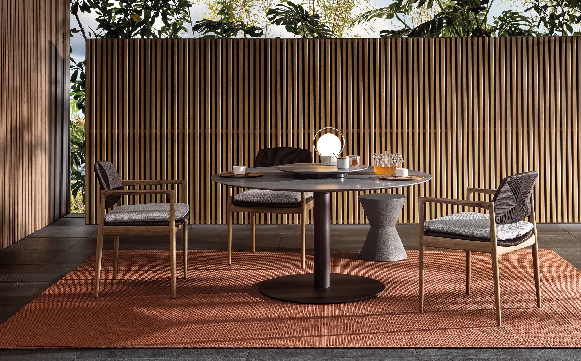 BELLAGIO OUTDOOR | Stone table By Minotti design Gordon Guillaumier