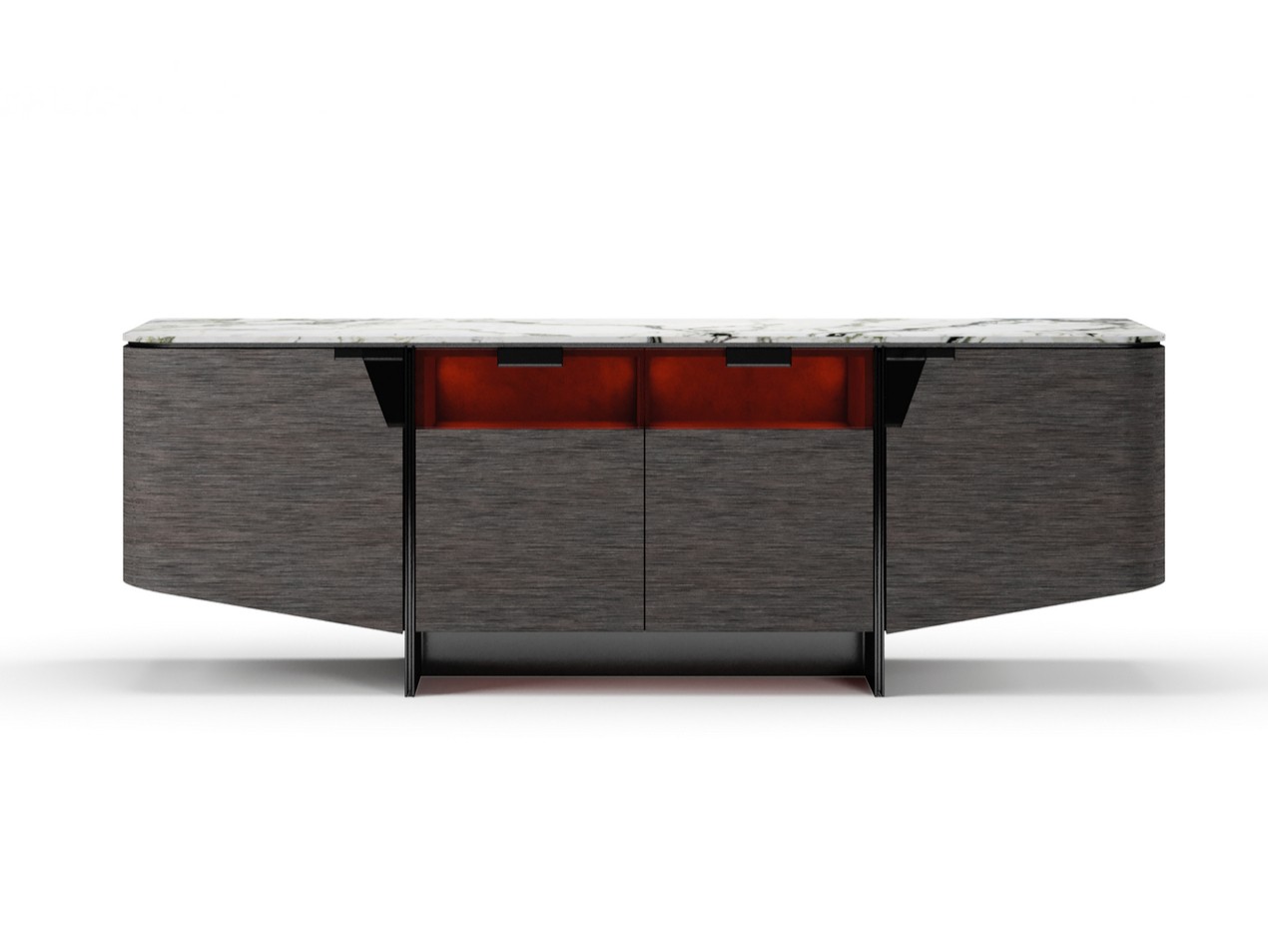 Wooden sideboard with doors with marble top BELLATRIX Supernova ...