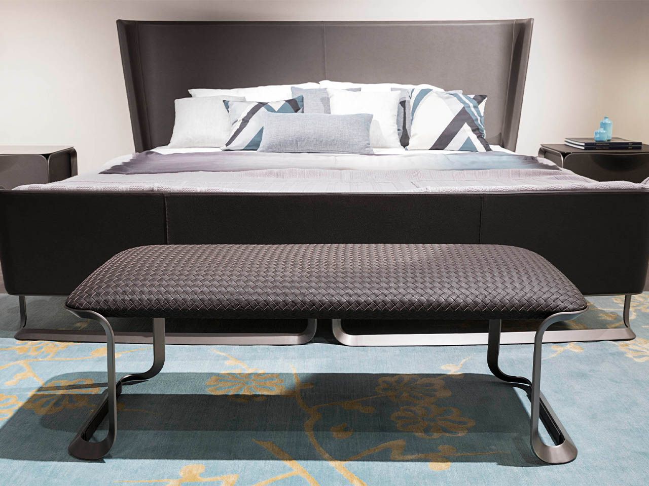 MILANO Upholstered leather bench By Turri | design SBGA | Blengini ...