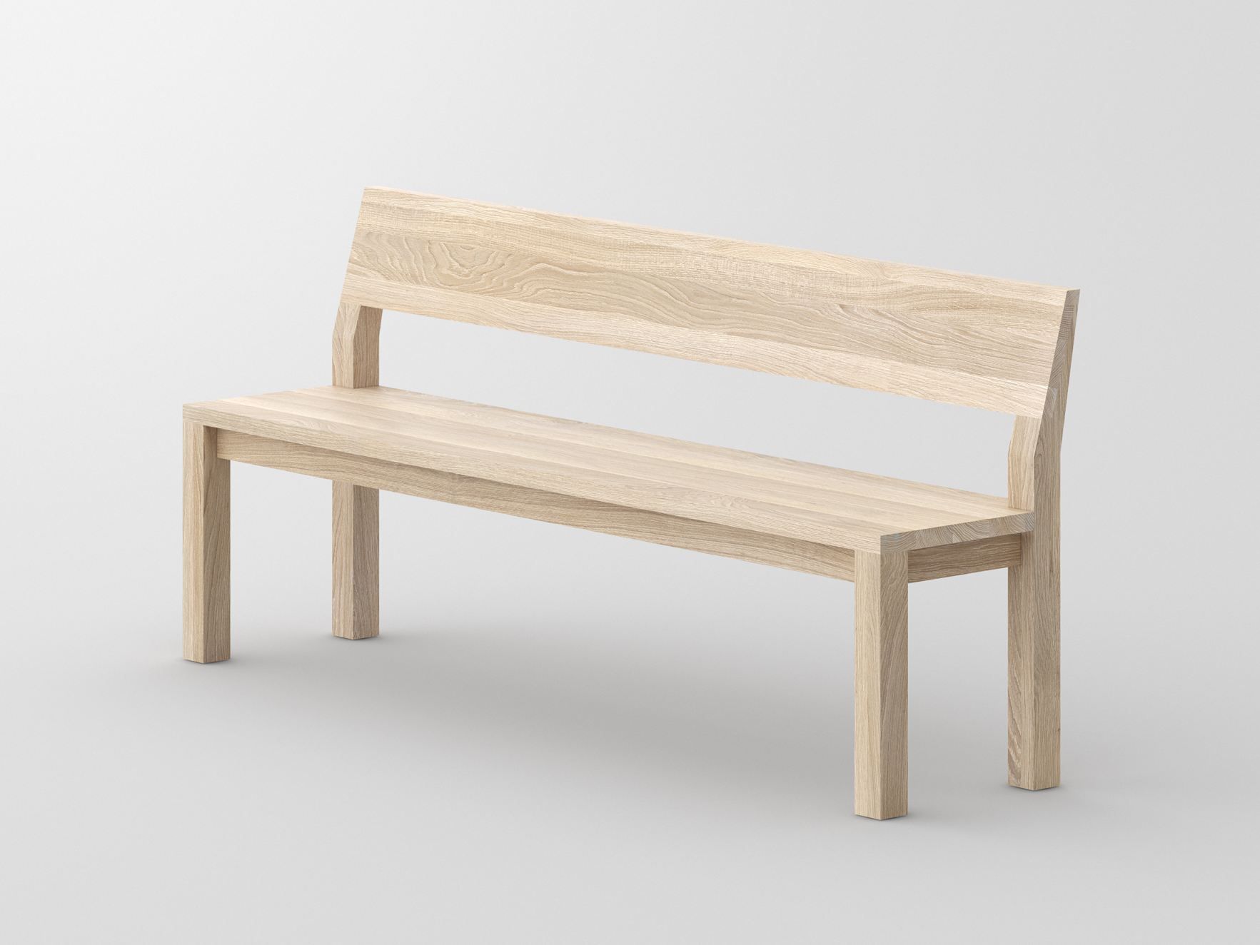 CUBUS Solid wood bench with back By Vitamin Design | design GG designart