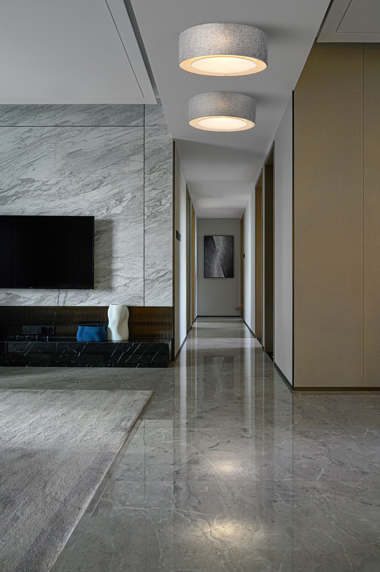 BERGAMO | Linen ceiling lamp Bergamo Collection By MAYTONI