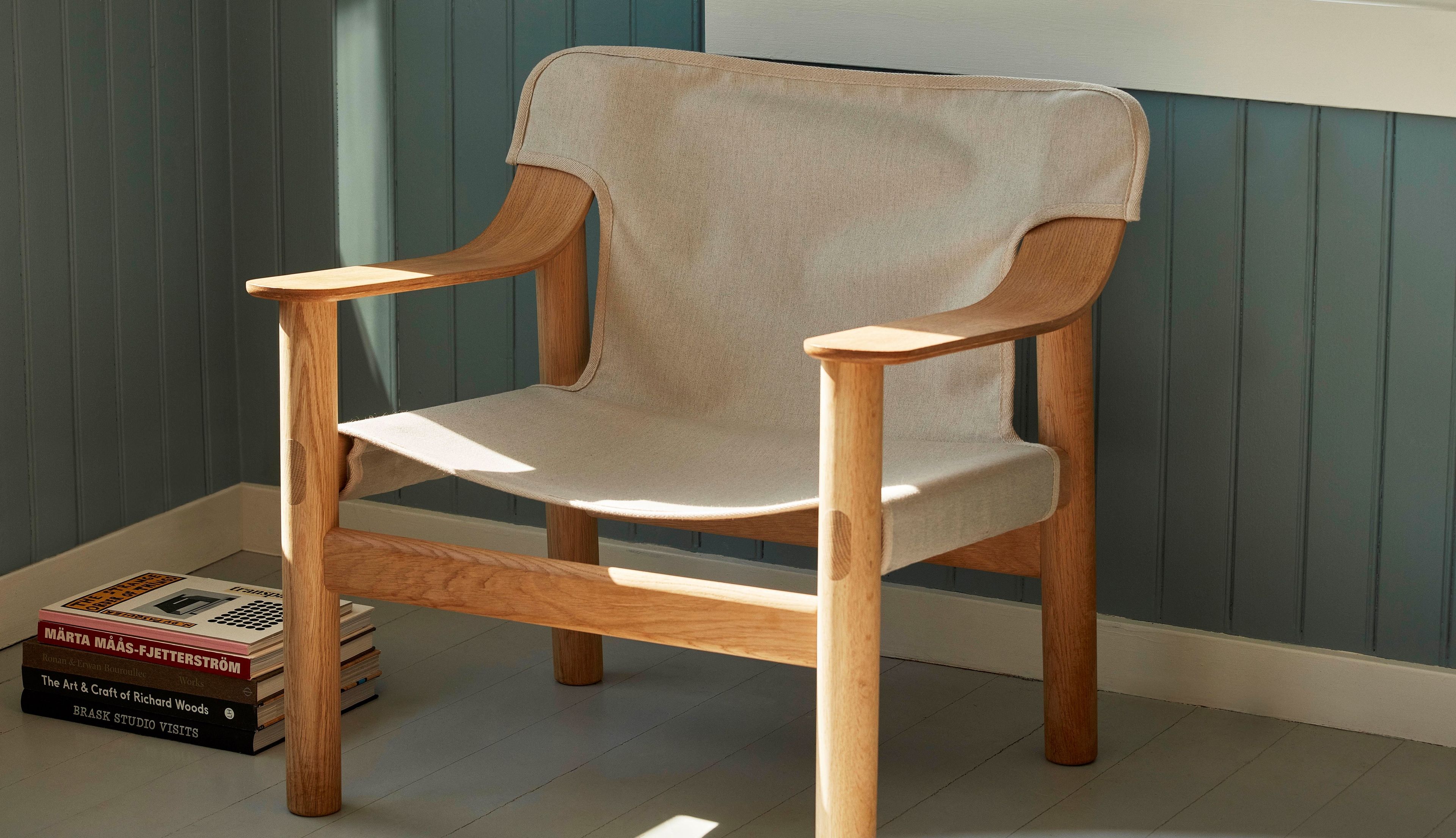 Canvas easy chair with armrests BERNARD CANVAS By Hay design Shane Schneck