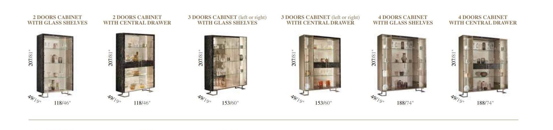 LUCE DARK Display cabinet By ADORA