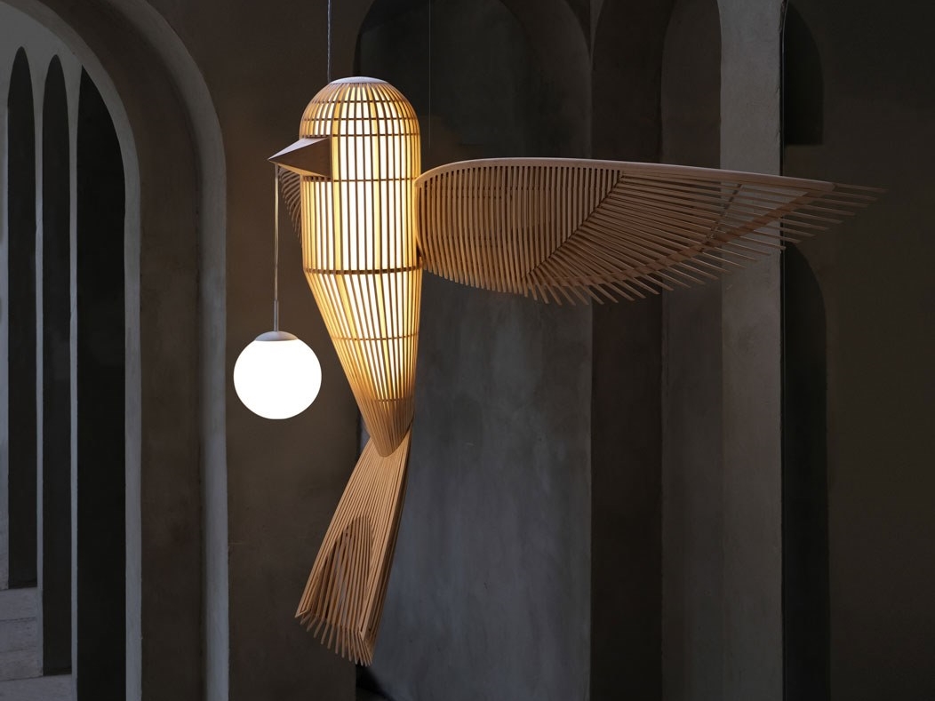 BIG BIRD VERTICAL Pendant lamp By LZF | design LZF Lab, Isidro Ferrer