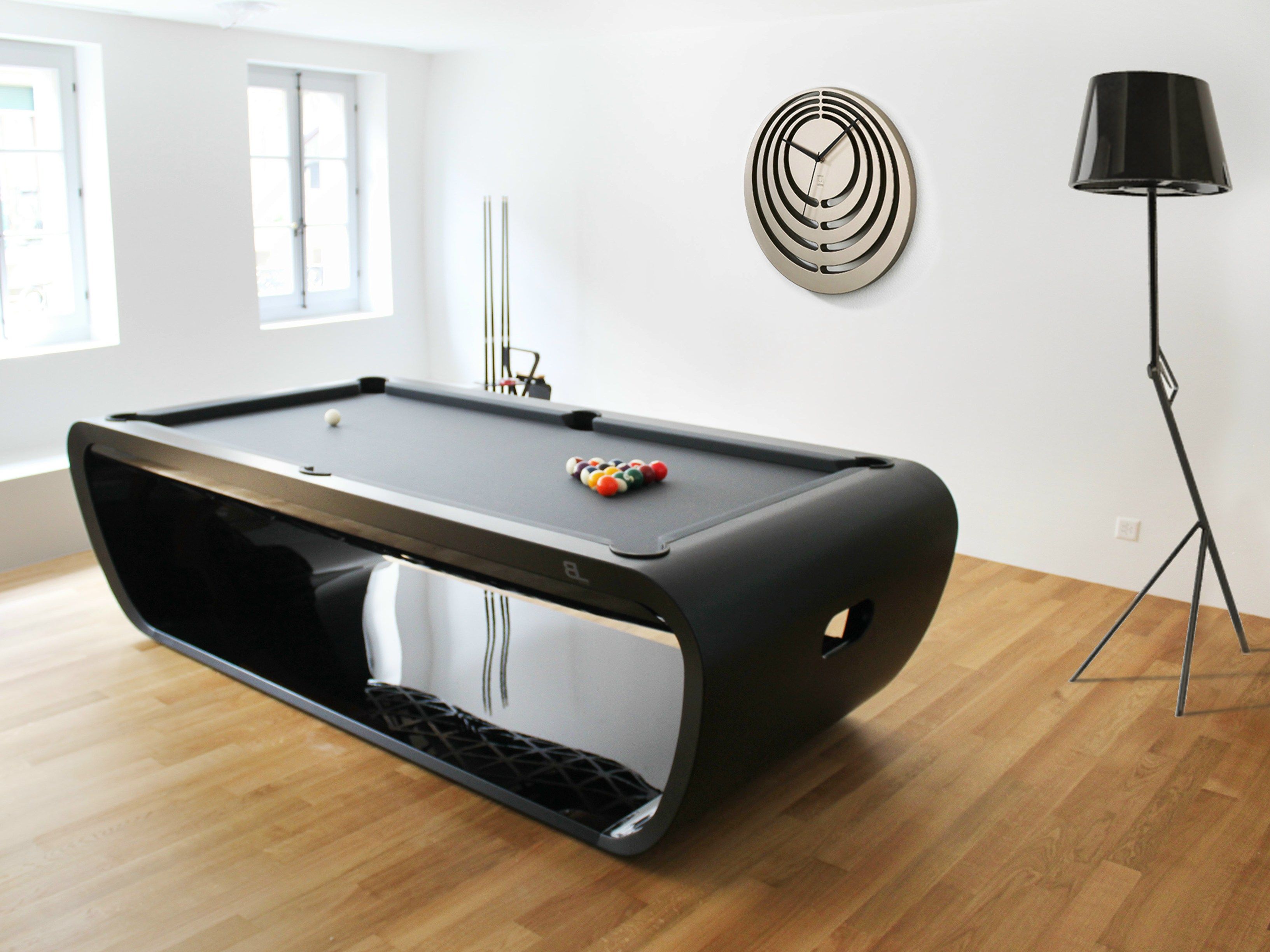 BLACKLIGHT Rectangular stainless steel pool table By Billards Toulet