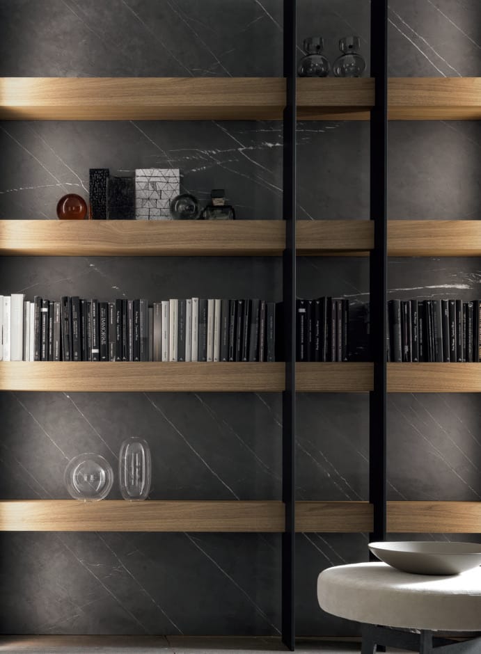 BLADE Libreria in legno con illuminazione By MODULNOVA | design Carlo ...