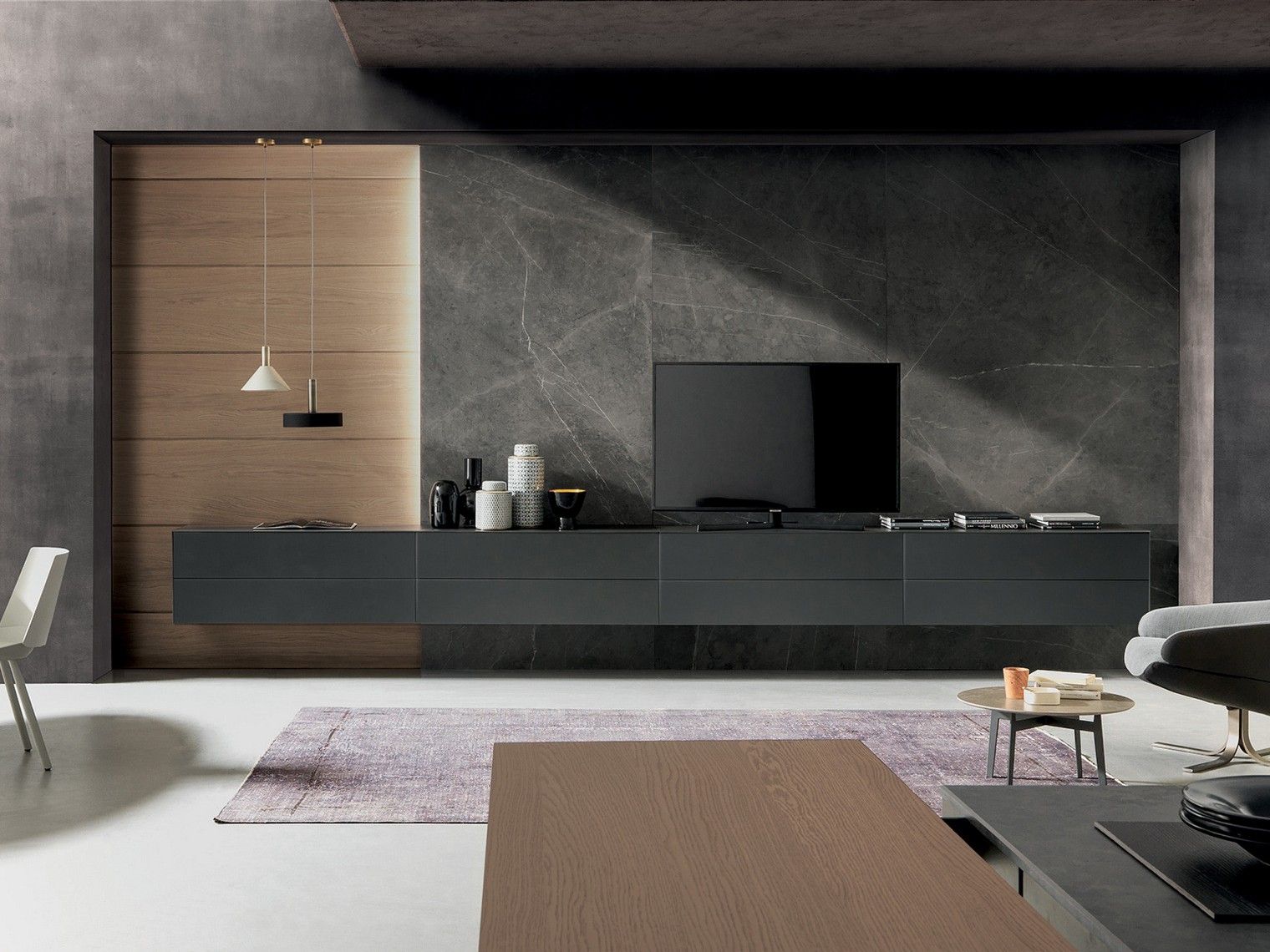 BLADE | Wall-mounted storage wall Blade Collection By MODULNOVA design ...