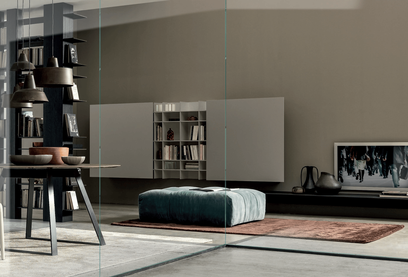 BLADE | Wooden storage wall Blade Collection By MODULNOVA