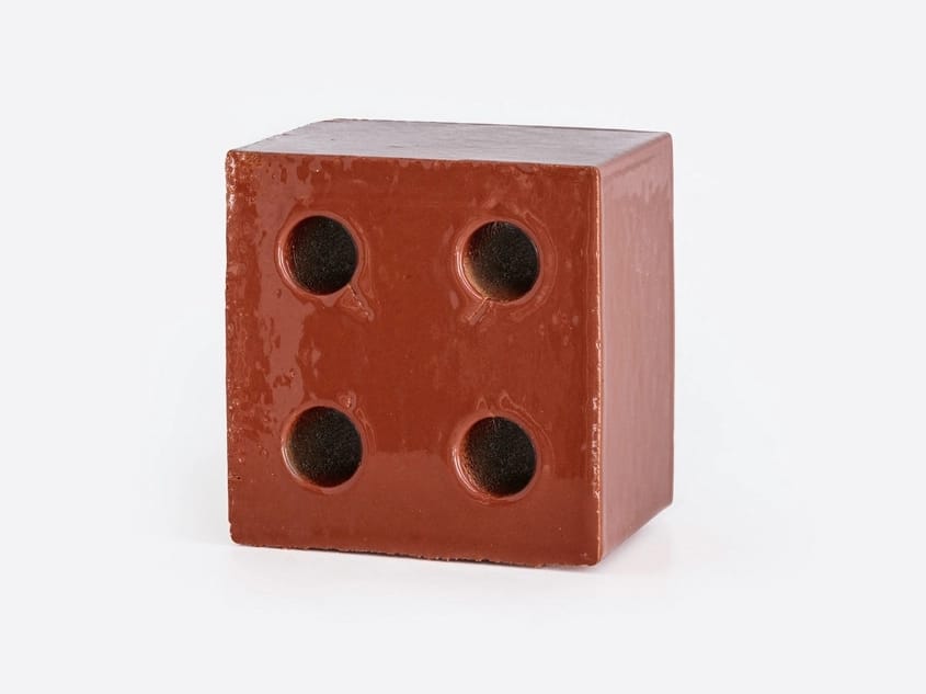 BLOC GLOSSY RED Terracotta element for partition wall By Mutina ...