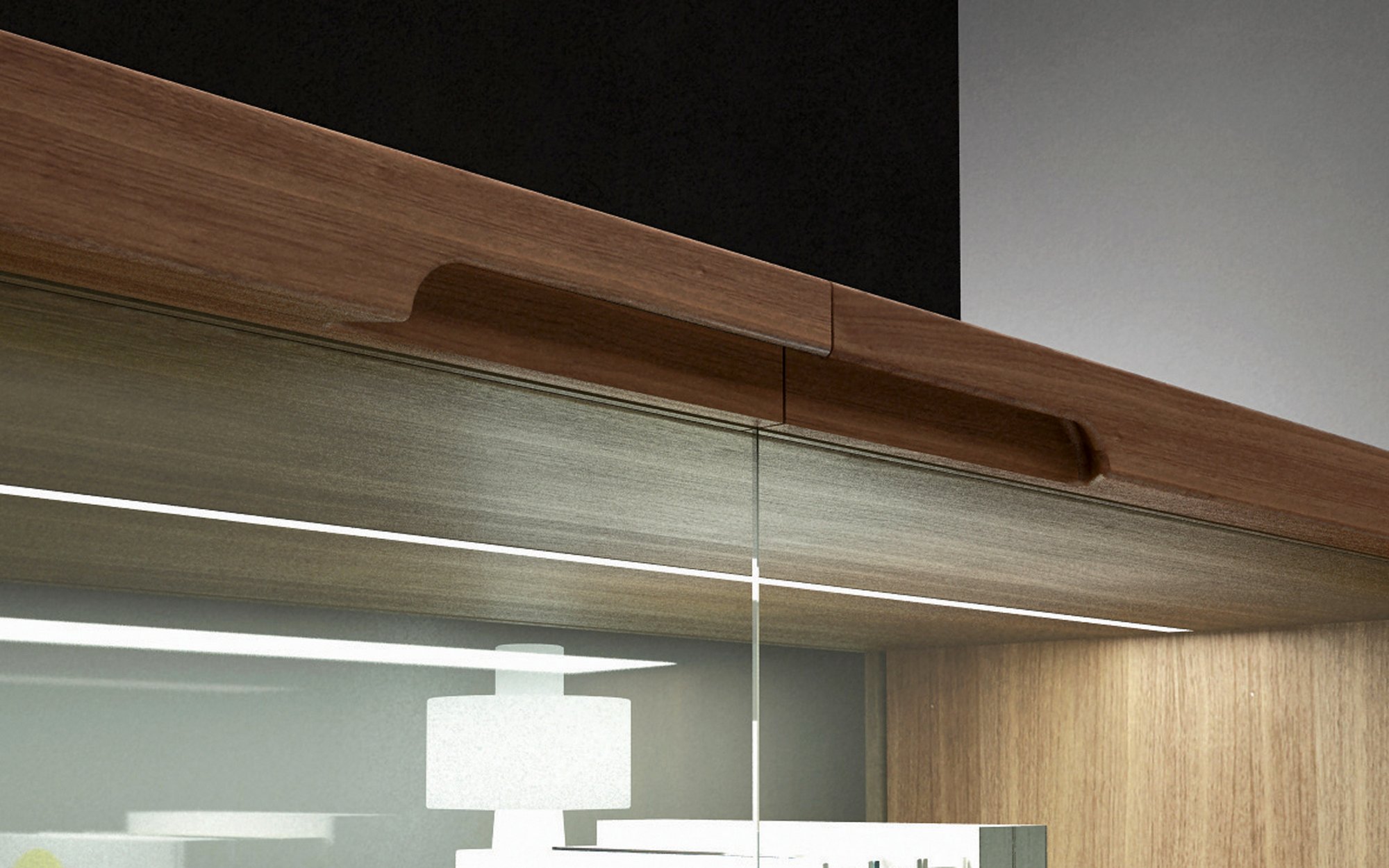 Wood and glass bookcase / display cabinet BLOCK By Martex