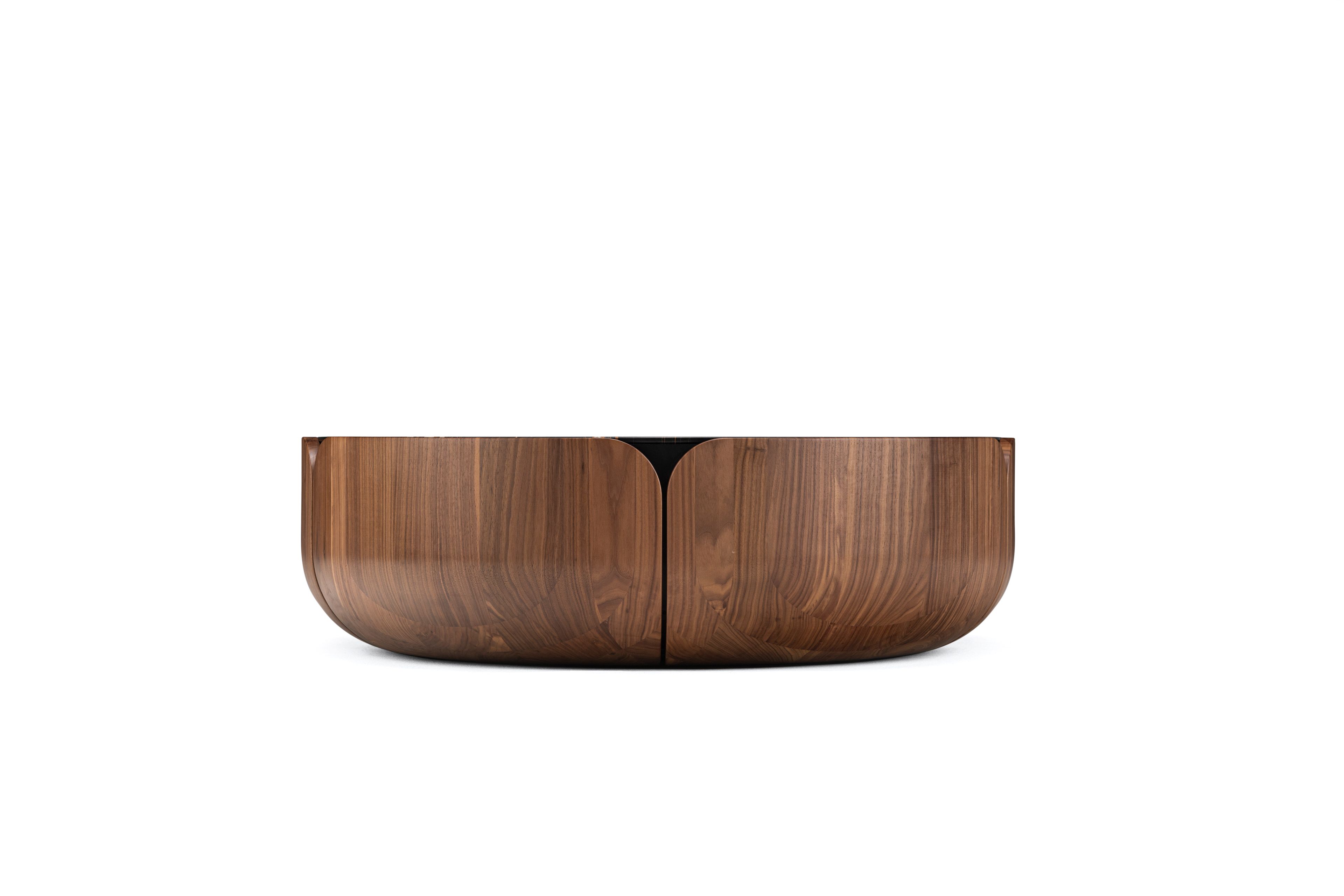 BLOOM Round coffee table in marble and solid wood By Milla & Milli ...