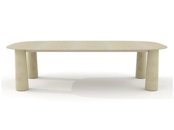 BOLD Rectangular cement table By Ethimo