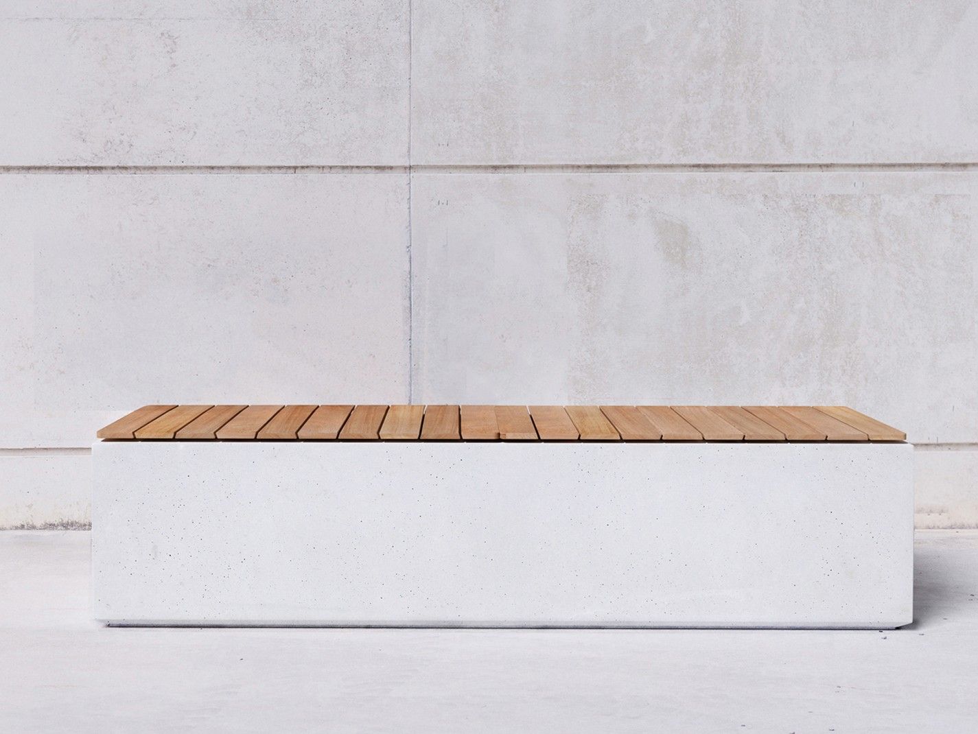 Panchina modulare in calcestruzzo senza schienale BOX W Collezione ...