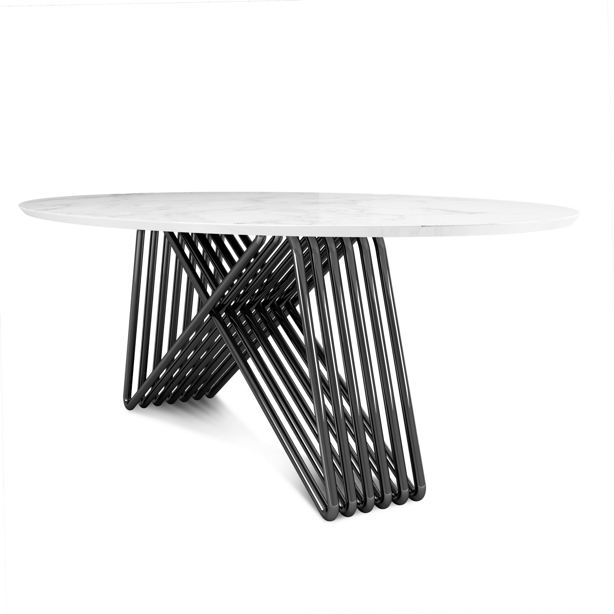 Oval marble dining table BROAD By Porustudio