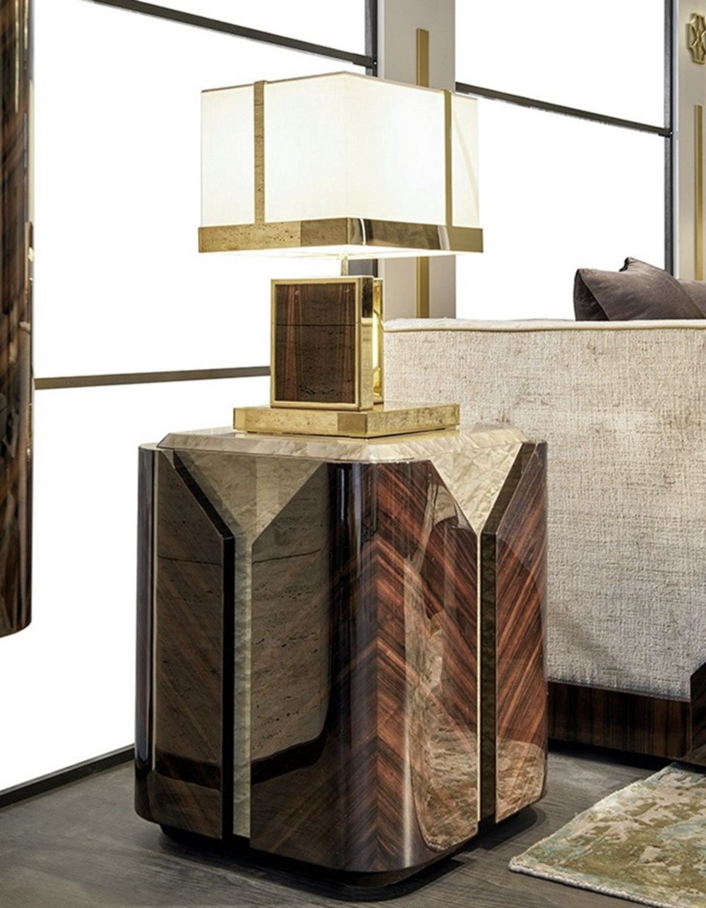 BRODY Square ebony coffee table By Cafedesart