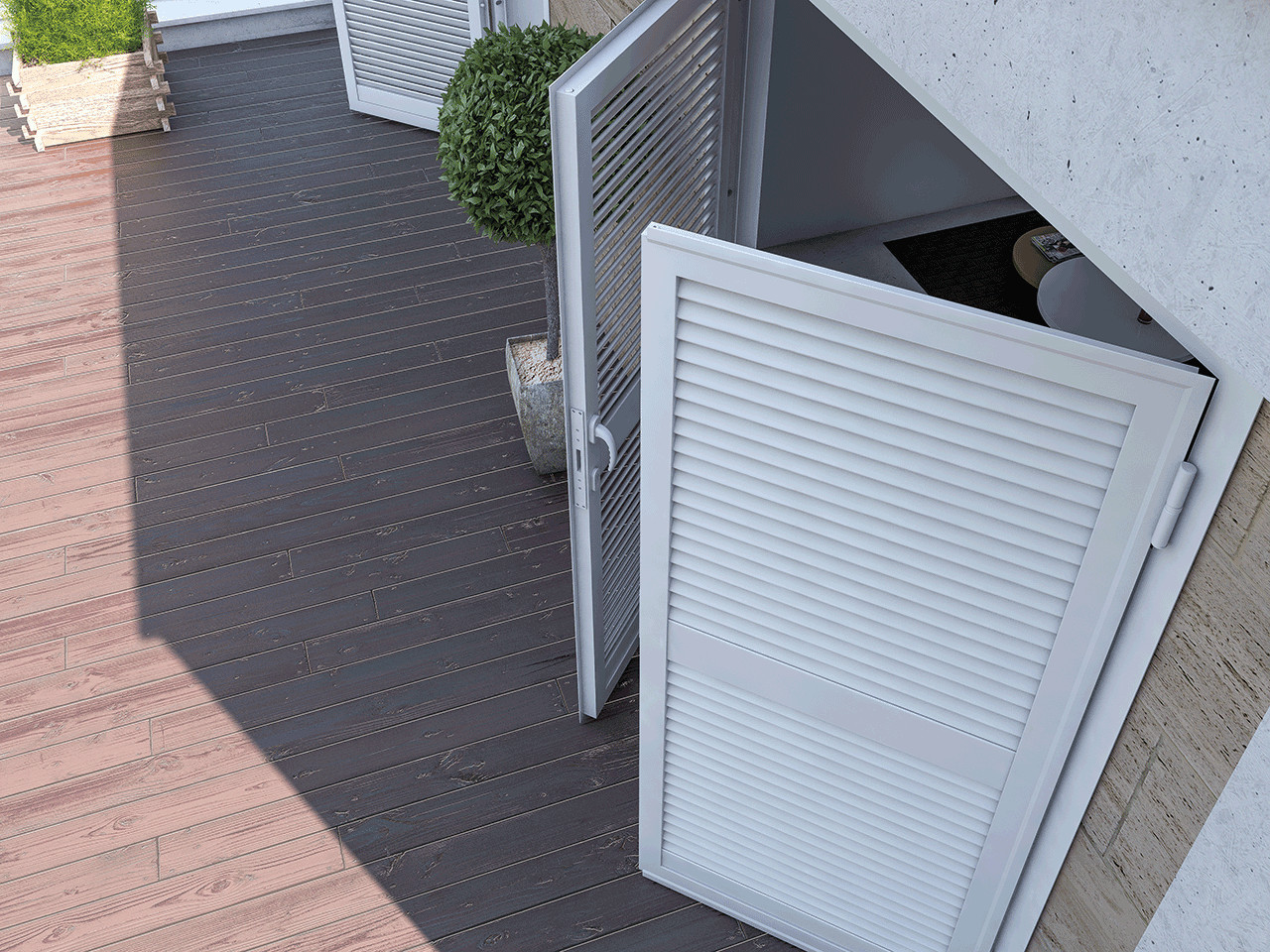 BUNKER Security shutter with fixed louvers By GRUPPO ESSE