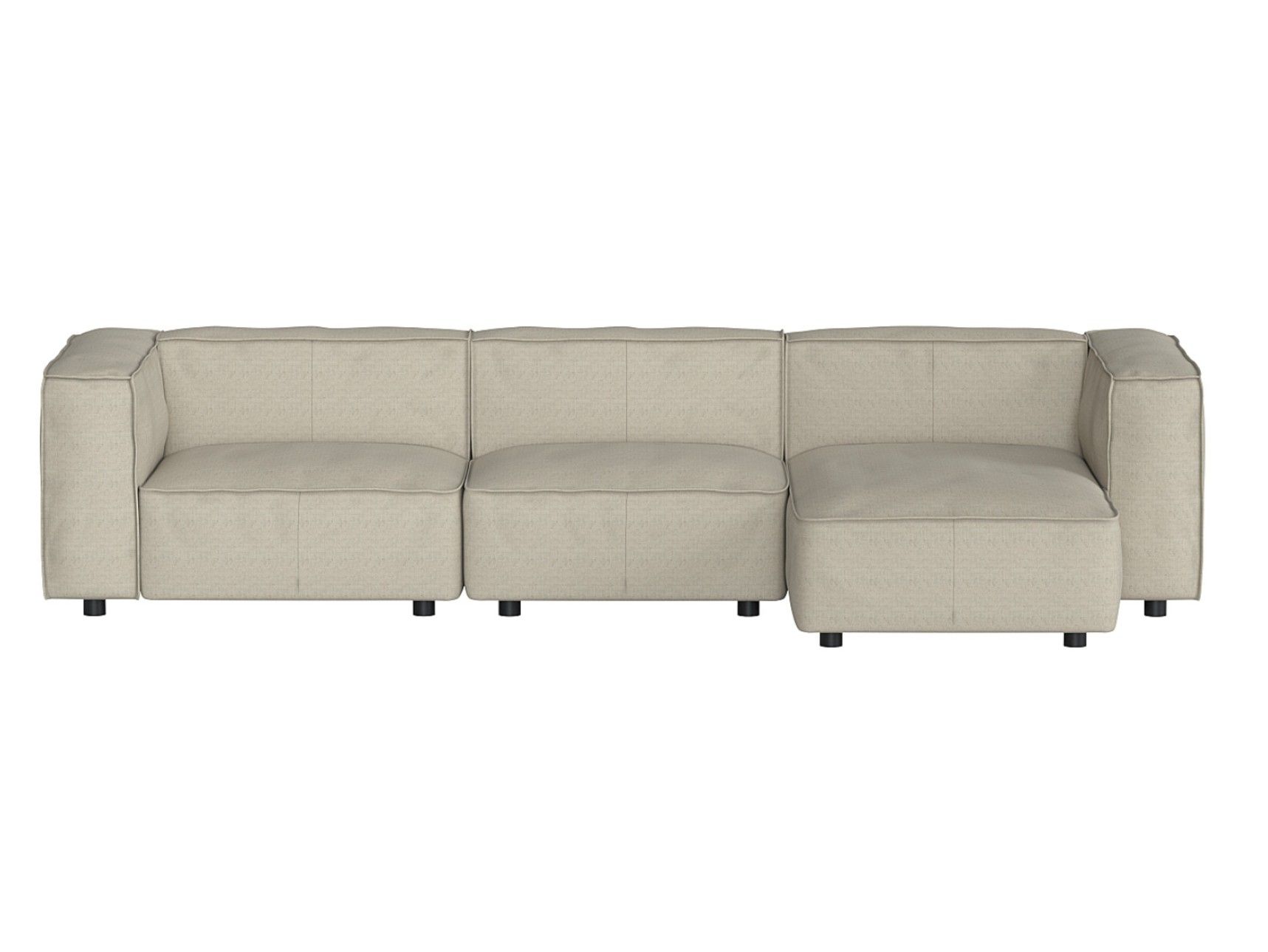 BUTTER SOFT | Fabric sofa 3 seater fabric sofa with chaise longue By ...