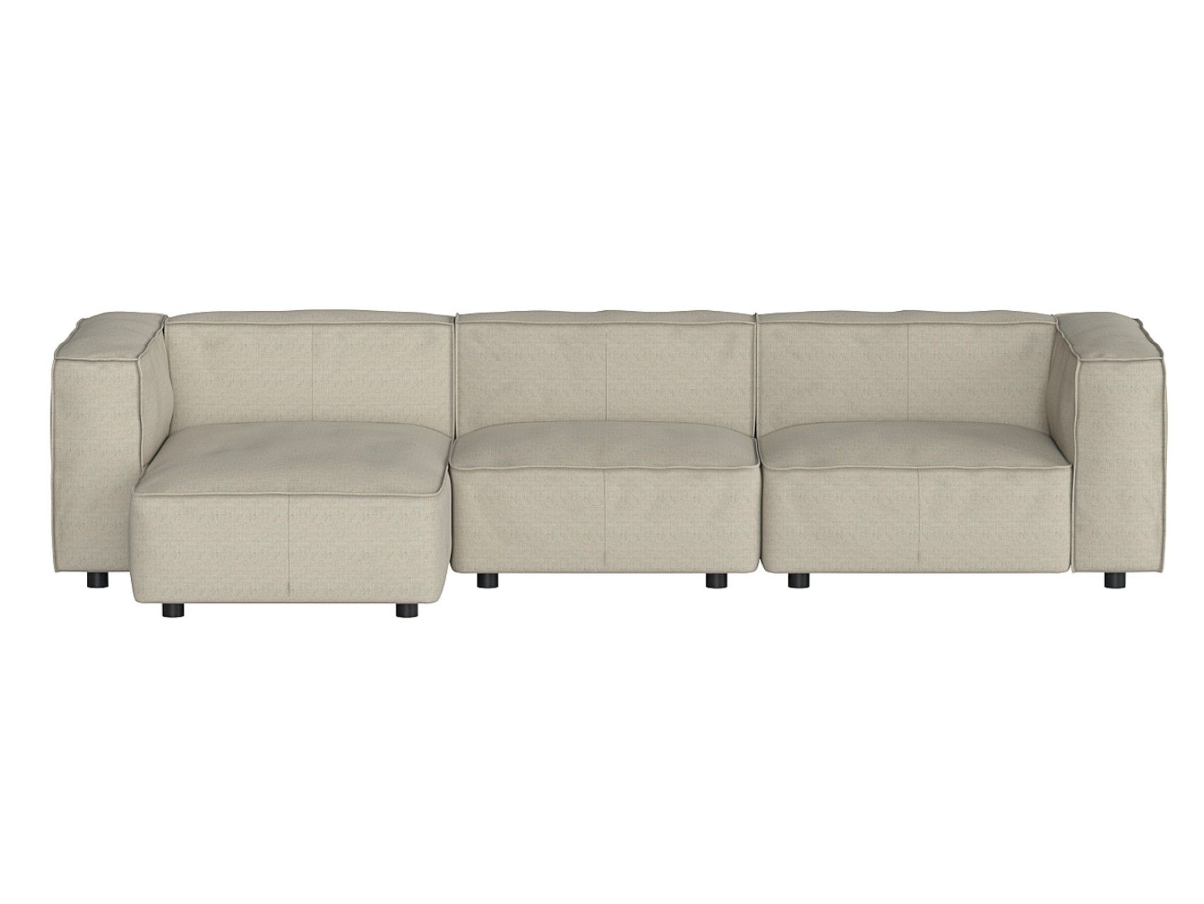 BUTTER SOFT | Fabric sofa 3 seater fabric sofa with chaise longue By grado design