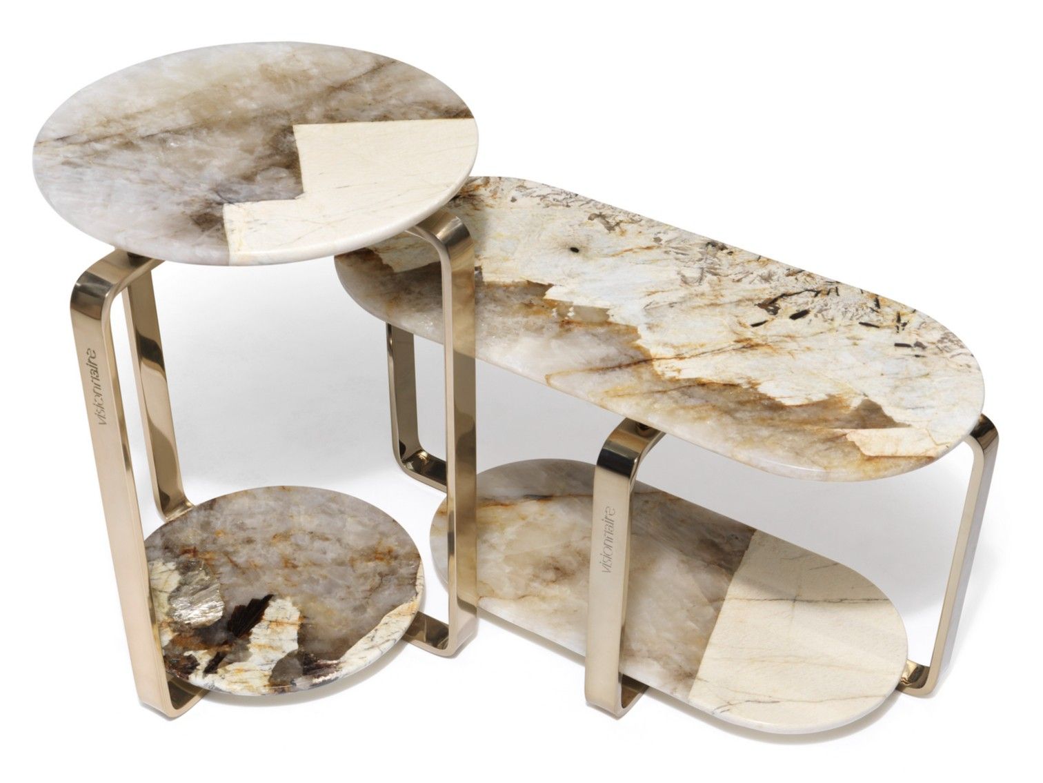 BUTTON Marble and metal coffee tables By Visionnaire | design ...