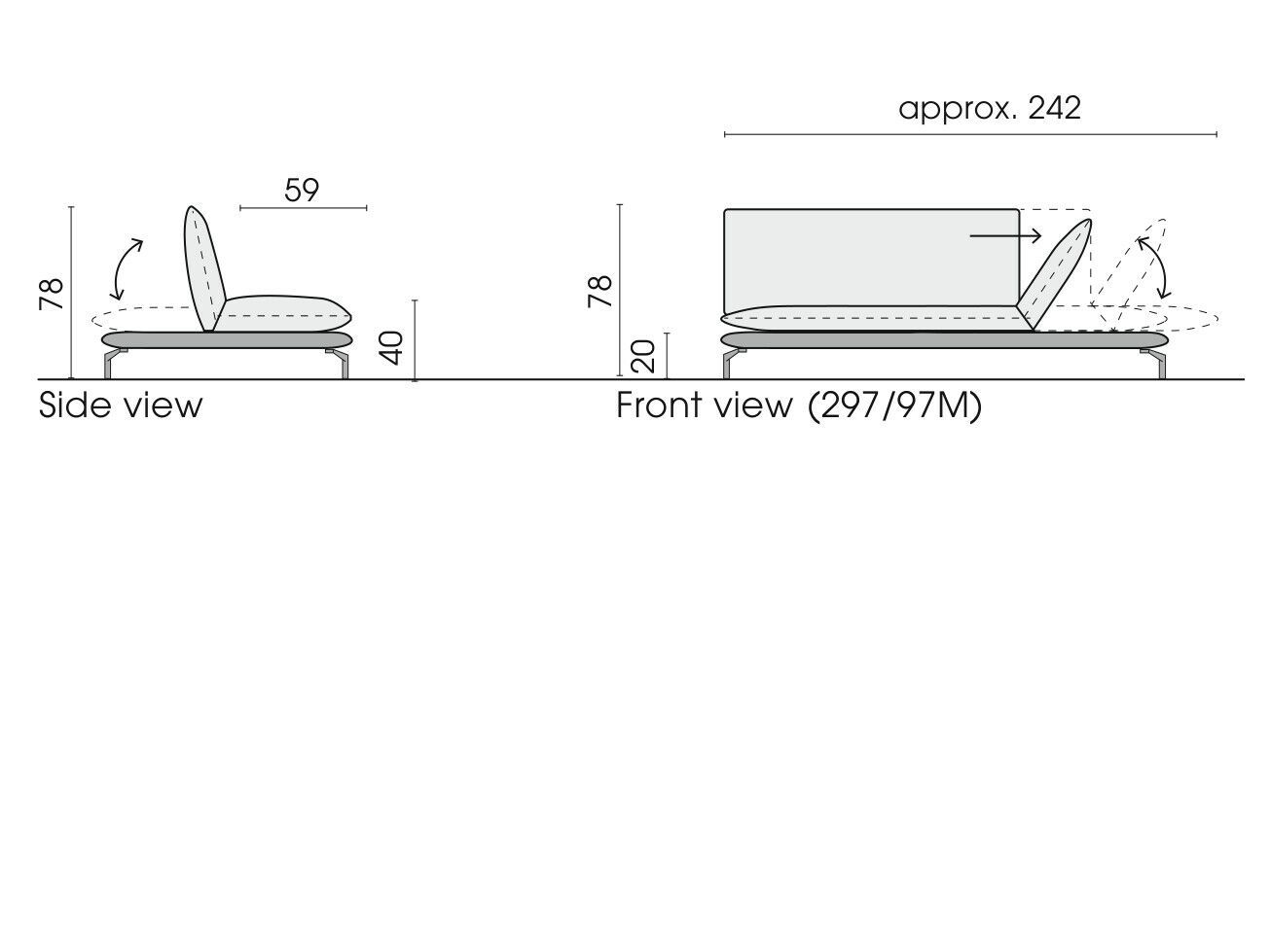 CAESAR Sofa By Bullfrog