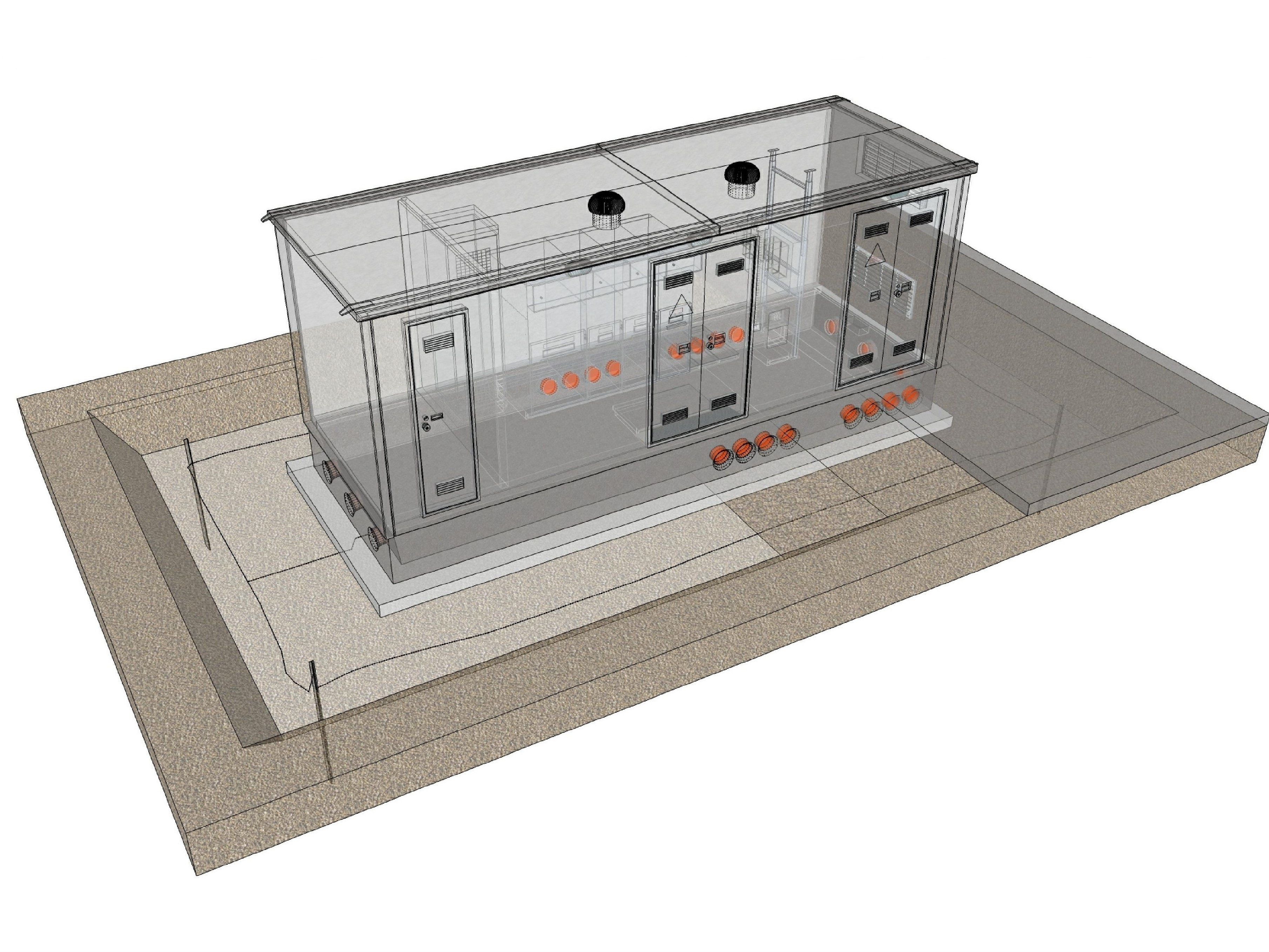Enel substation cabin DG2092 ED II By Betoncablo