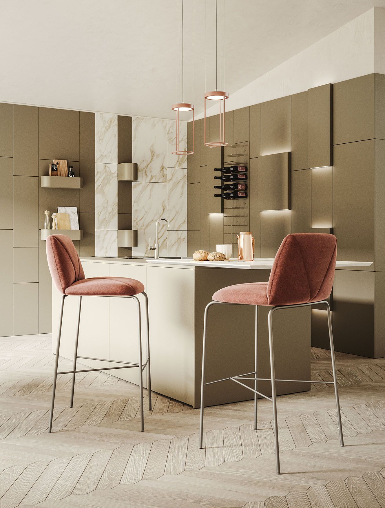 CADDY LIGHT Metal boiserie with integrated lighting By Ronda Design ...