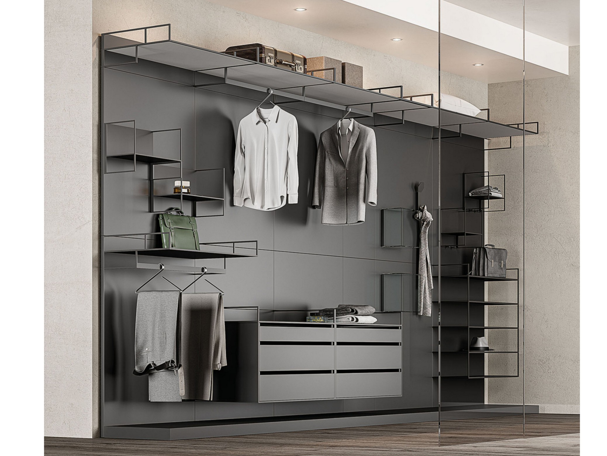 Custom metal walk-in wardrobe CADDY WARDROBE Caddy Collection By Ronda ...