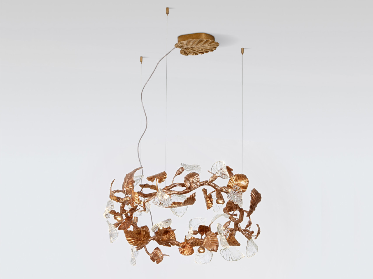 CALATHEA AUREA | Bronze pendant lamp By Serip design Miguel Palma