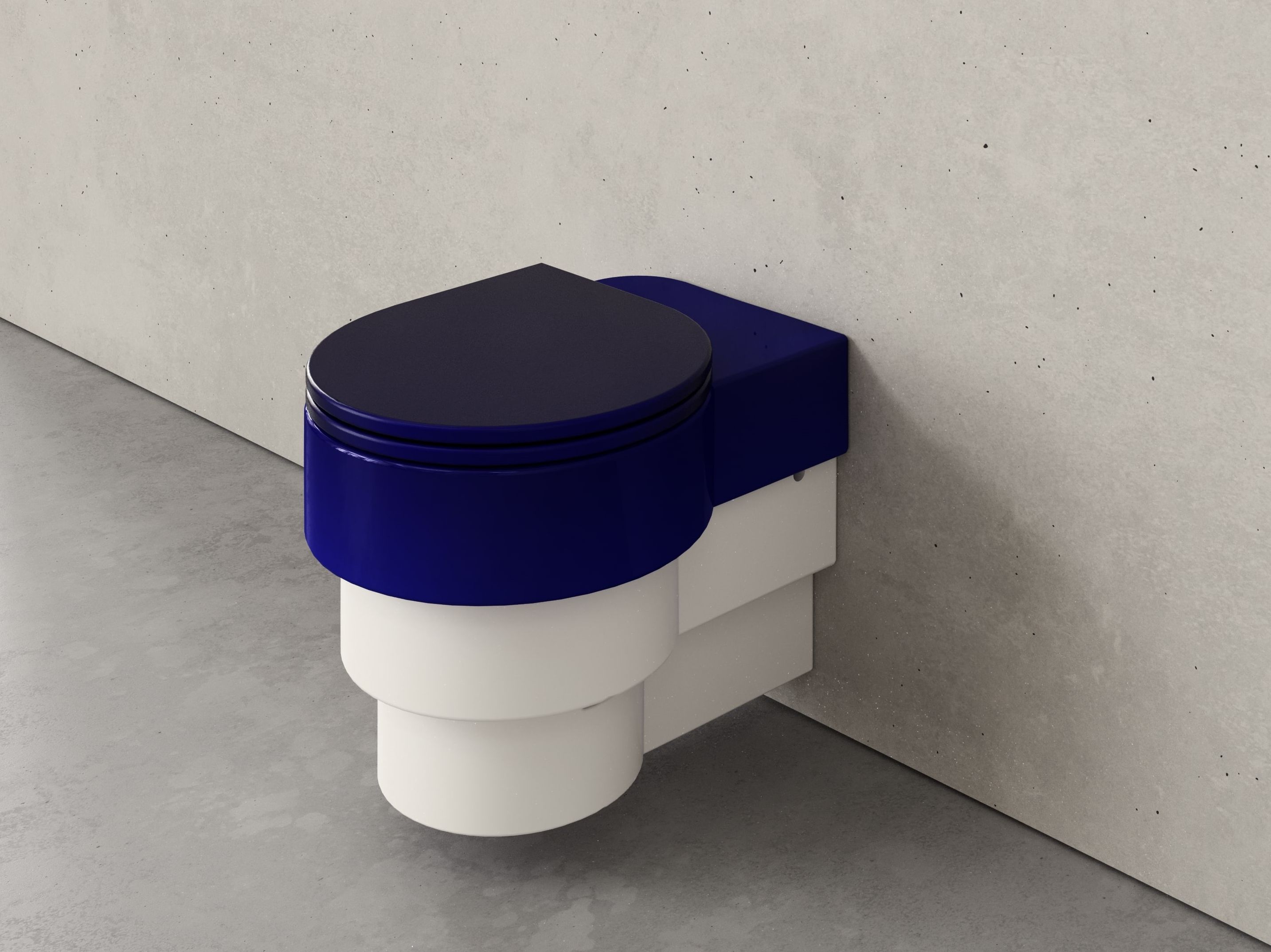 Wall-hung ceramic toilet CALLIPYGE BLUE & WHITE Callipyge Collection By ...