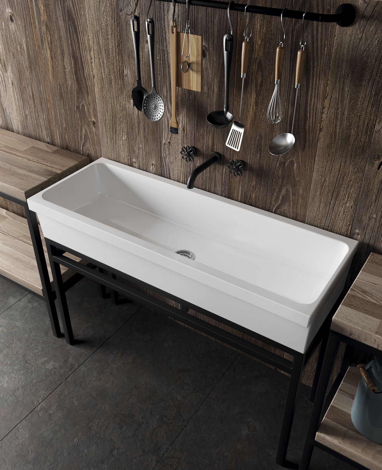 Single countertop ceramic sink CANALE 2005 Kitchen Collection By ...