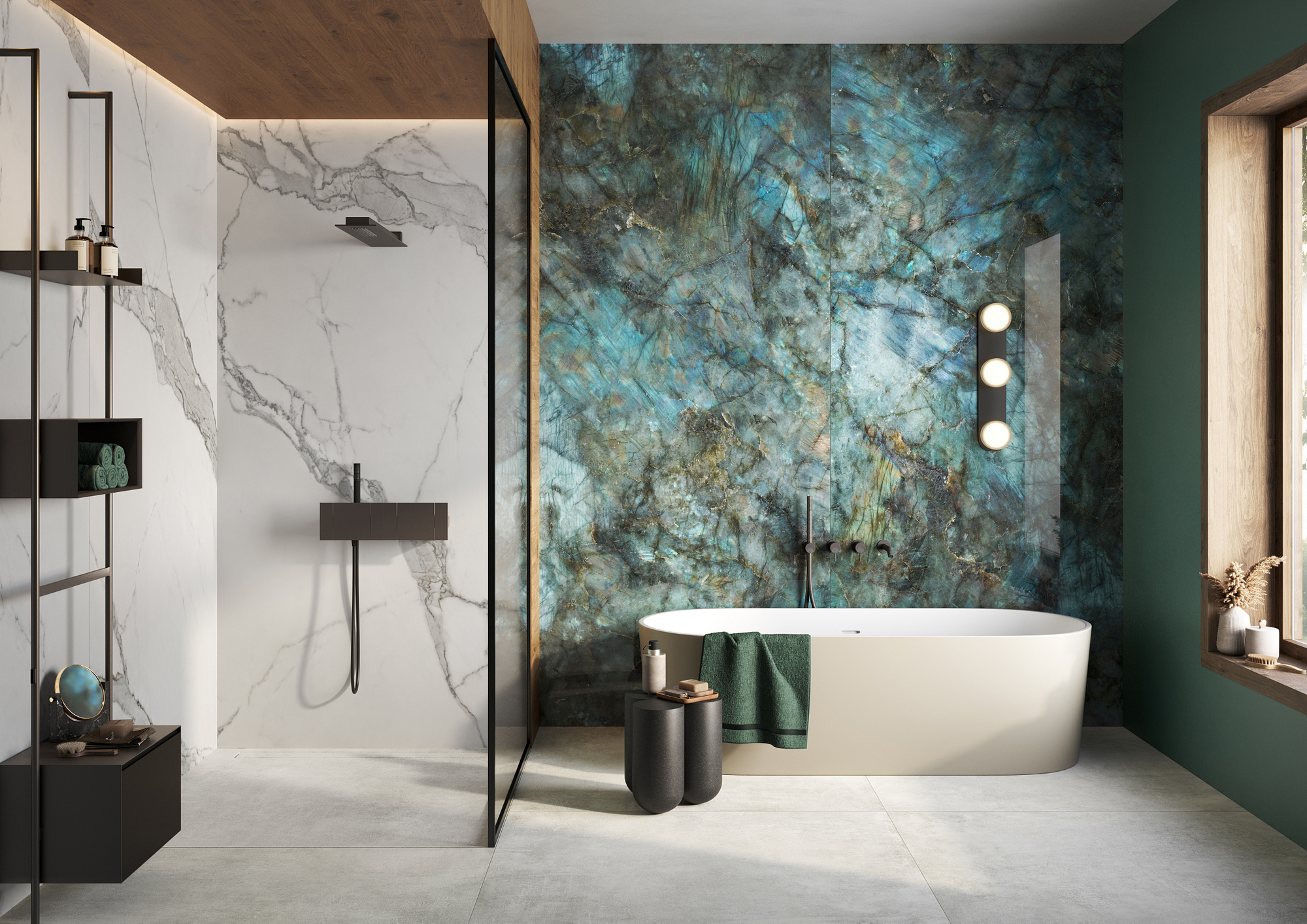 CANOVA LASTRE Porcelain stoneware wall/floor tiles with marble effect ...
