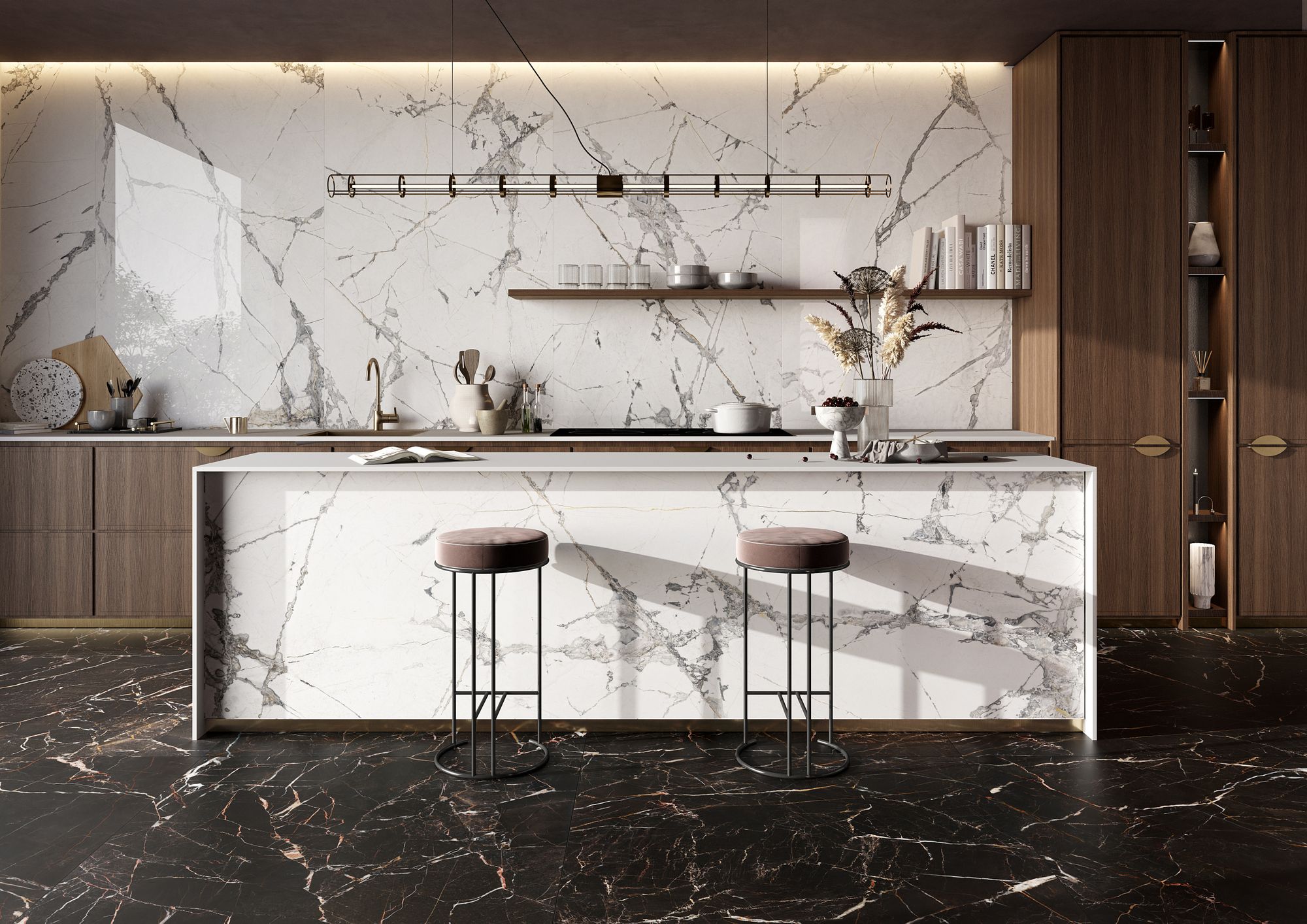 CANOVA LASTRE Porcelain stoneware wall/floor tiles with marble effect ...