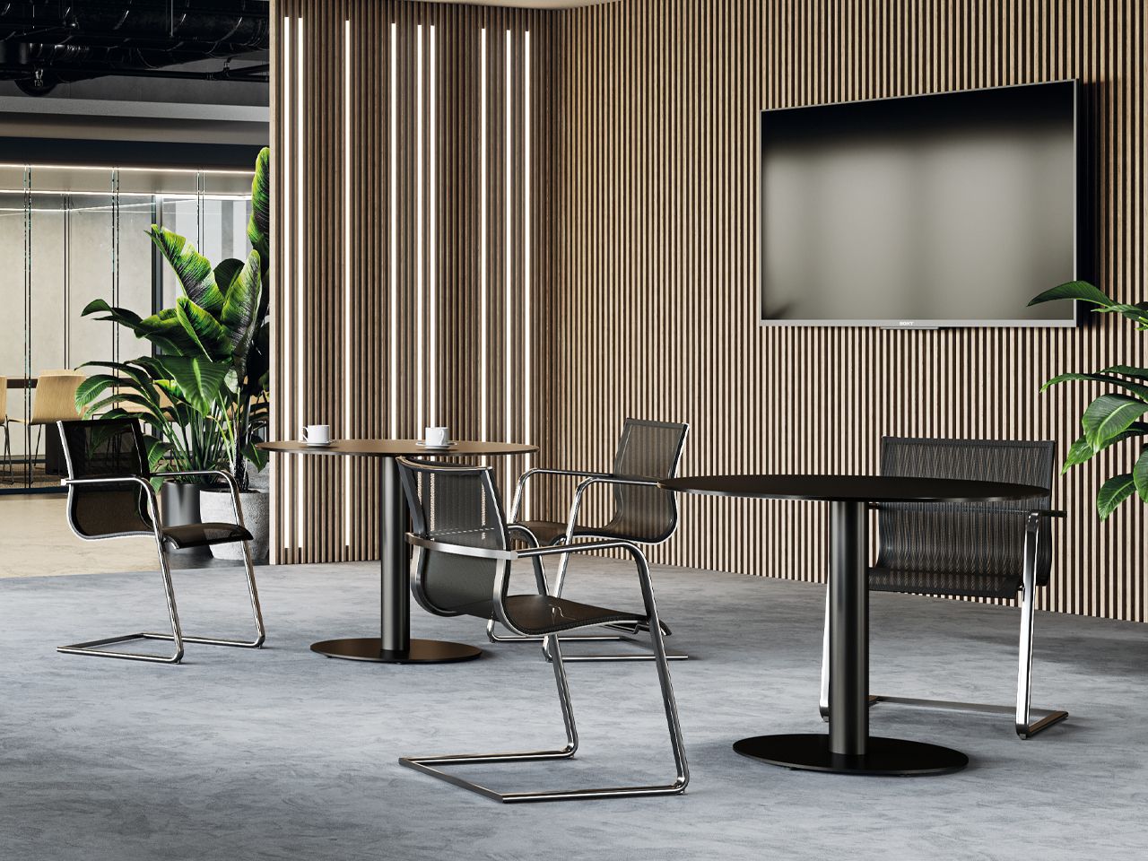 CLASSE 2 EM 202 MESH | Cantilever chair By FREZZA