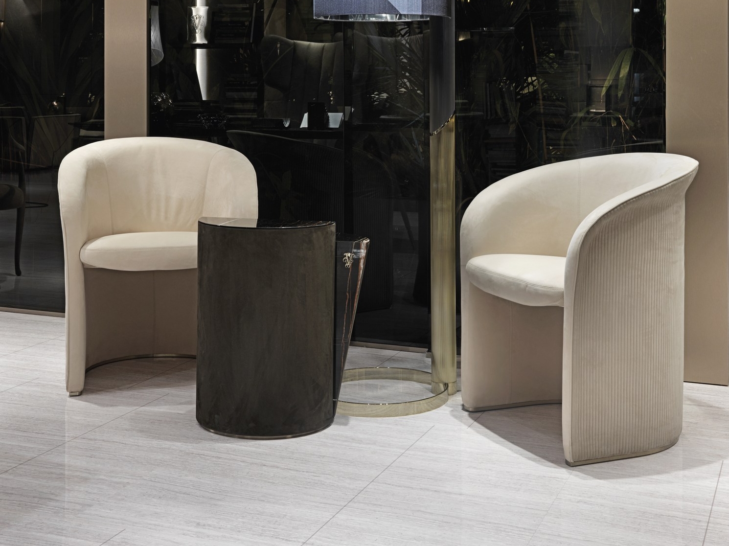 CARMEN | Upholstered easy chair Fabric easy chair with armrests By ...