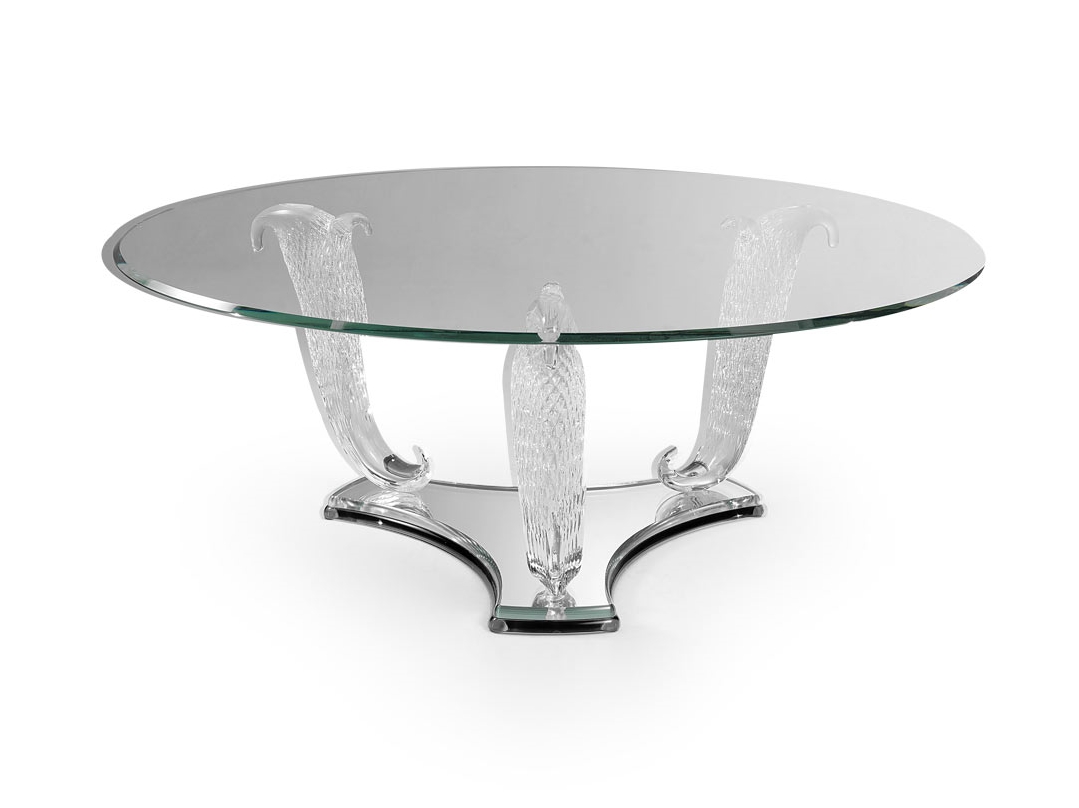 CASANOVA Round glass coffee table By Reflex