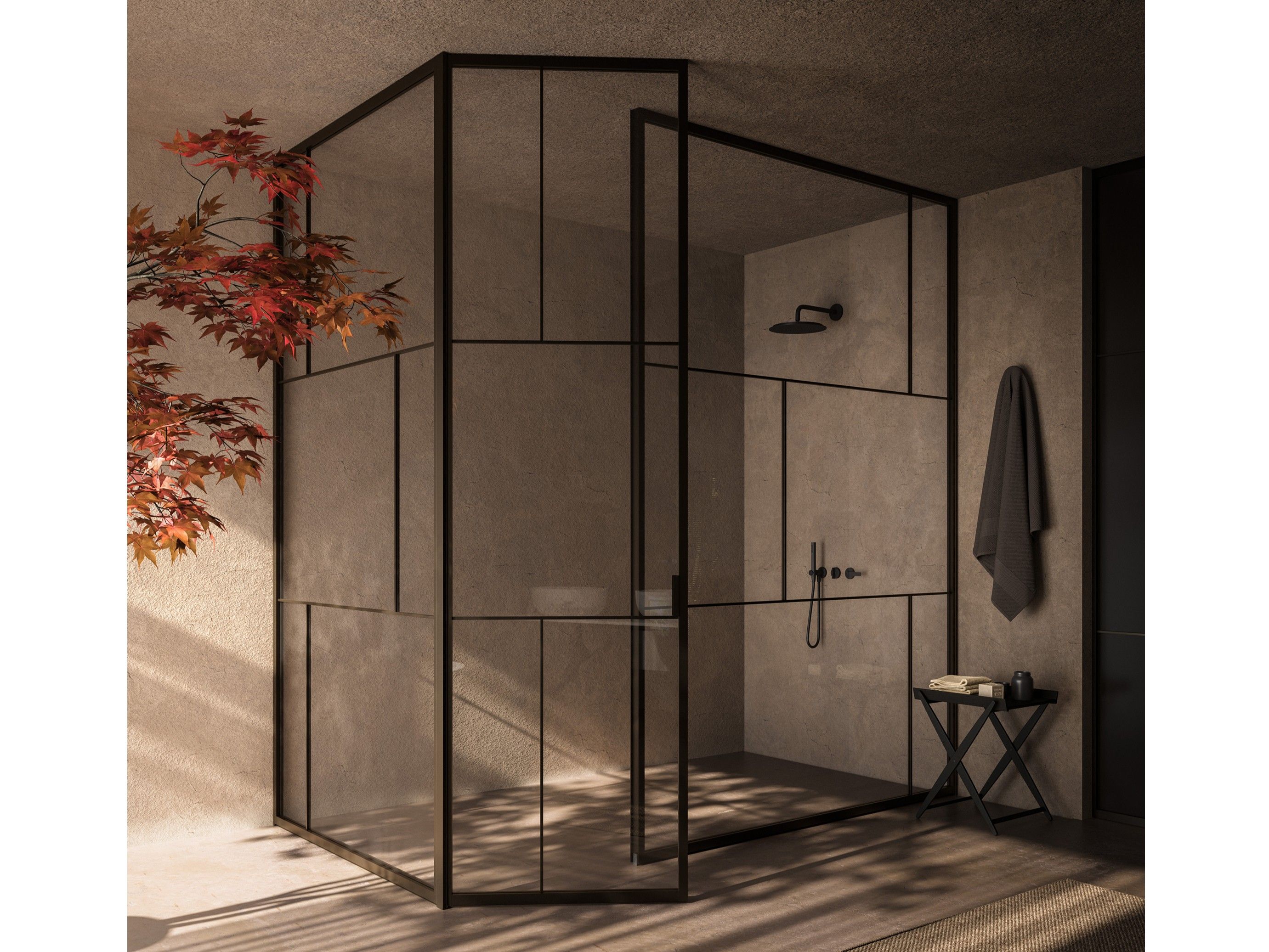 CASE 5.0 Rectangular glass shower cabin with hinged door By Boffi ...
