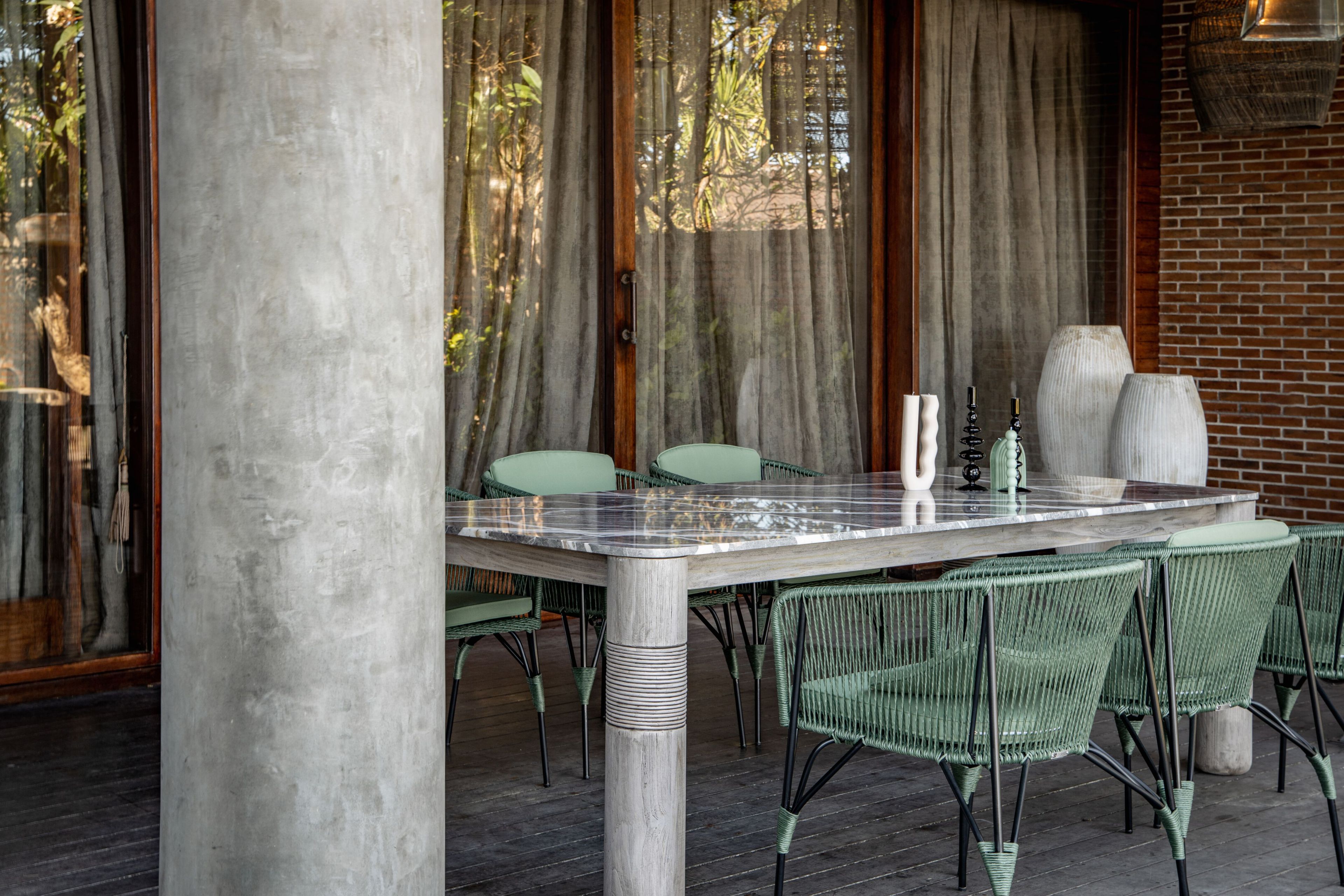 HERCULES Tavolo da giardino rettangolare in travertino By CBdesign