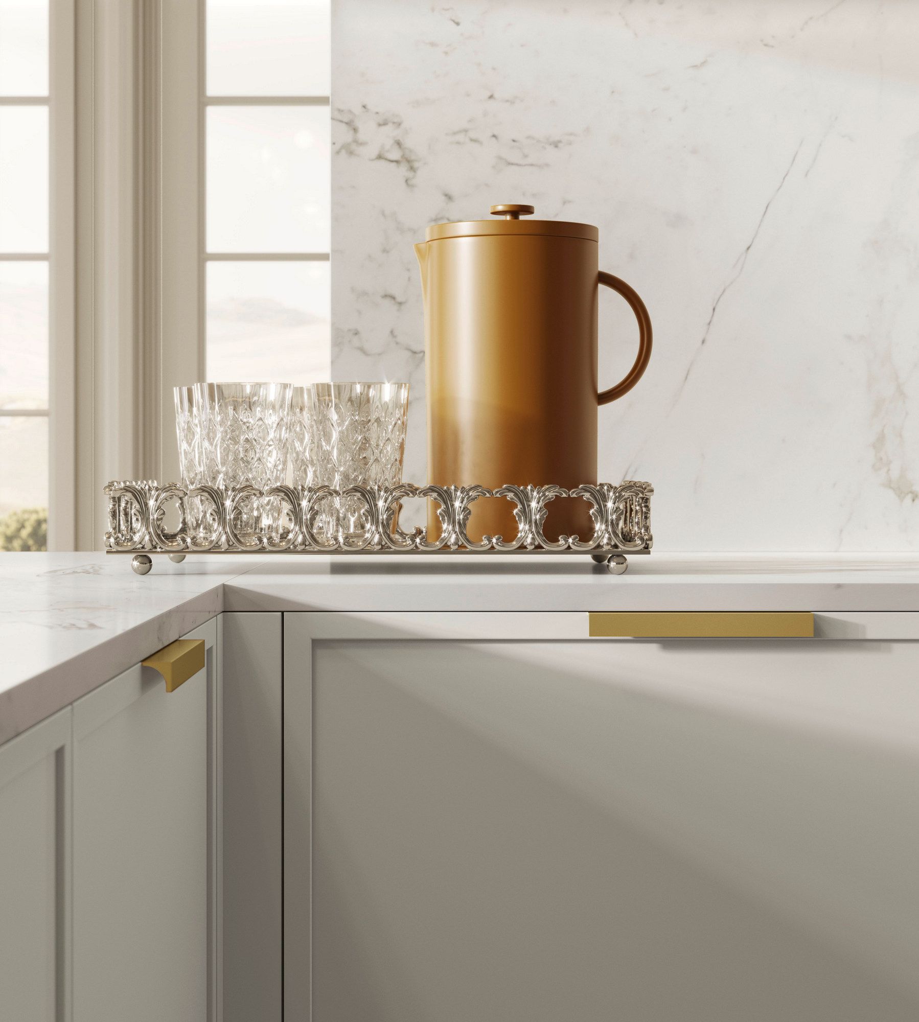 CÉLINE 1 kitchen with handles By Composit