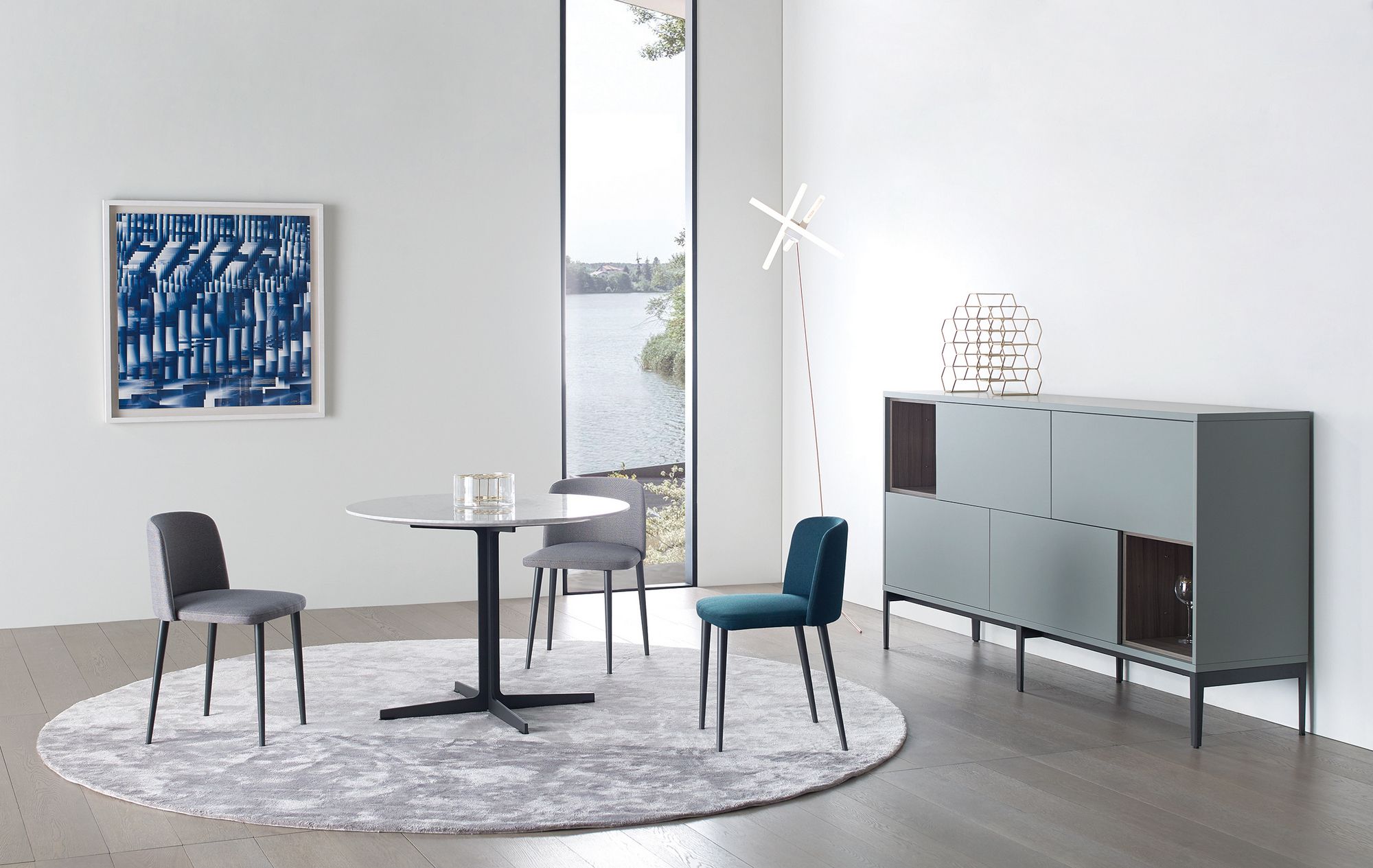 BALLET Upholstered fabric chair By CAMERICH