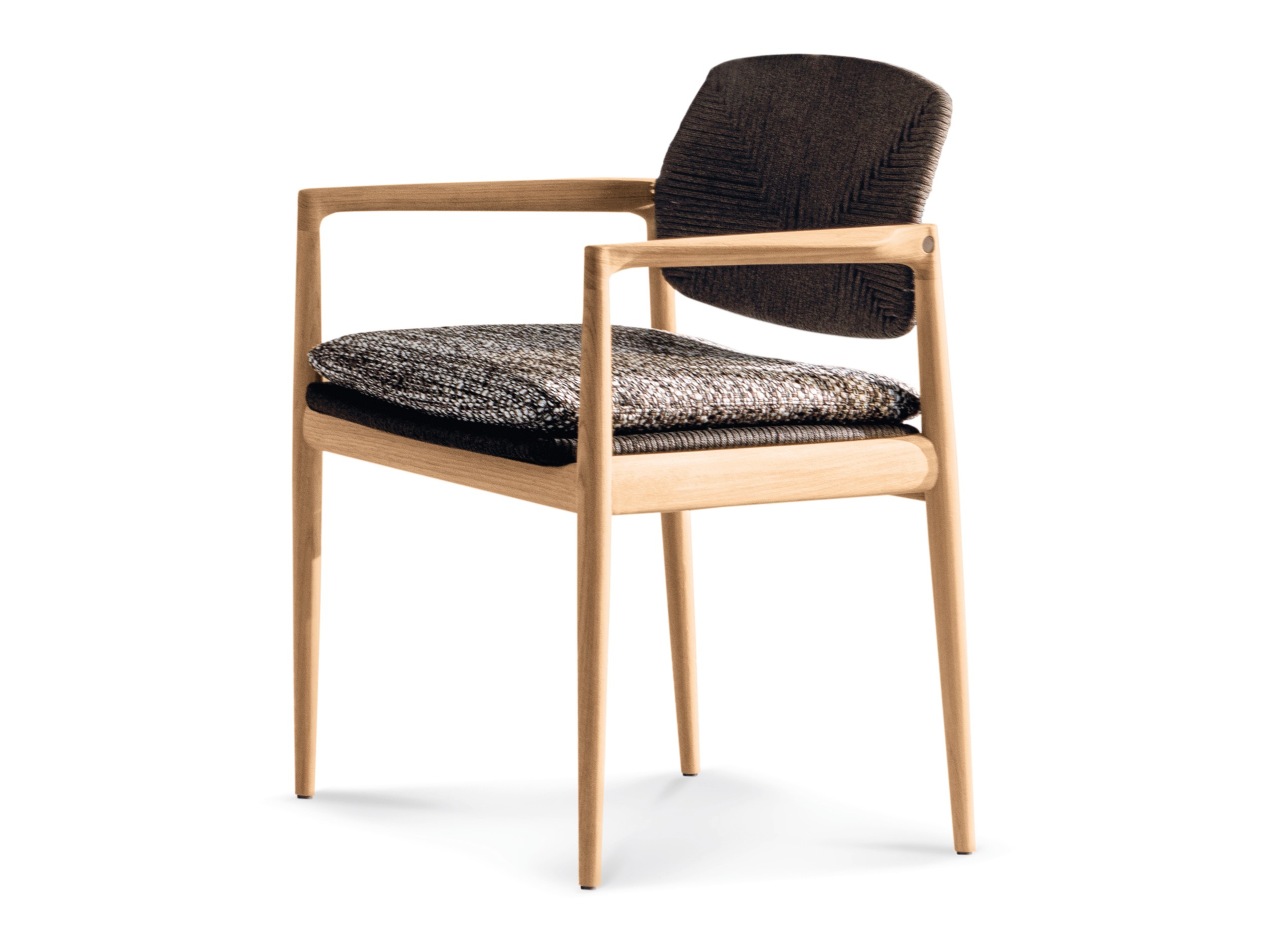 YOKO CORD OUTDOOR Teak garden chair with armrests By Minotti | design ...