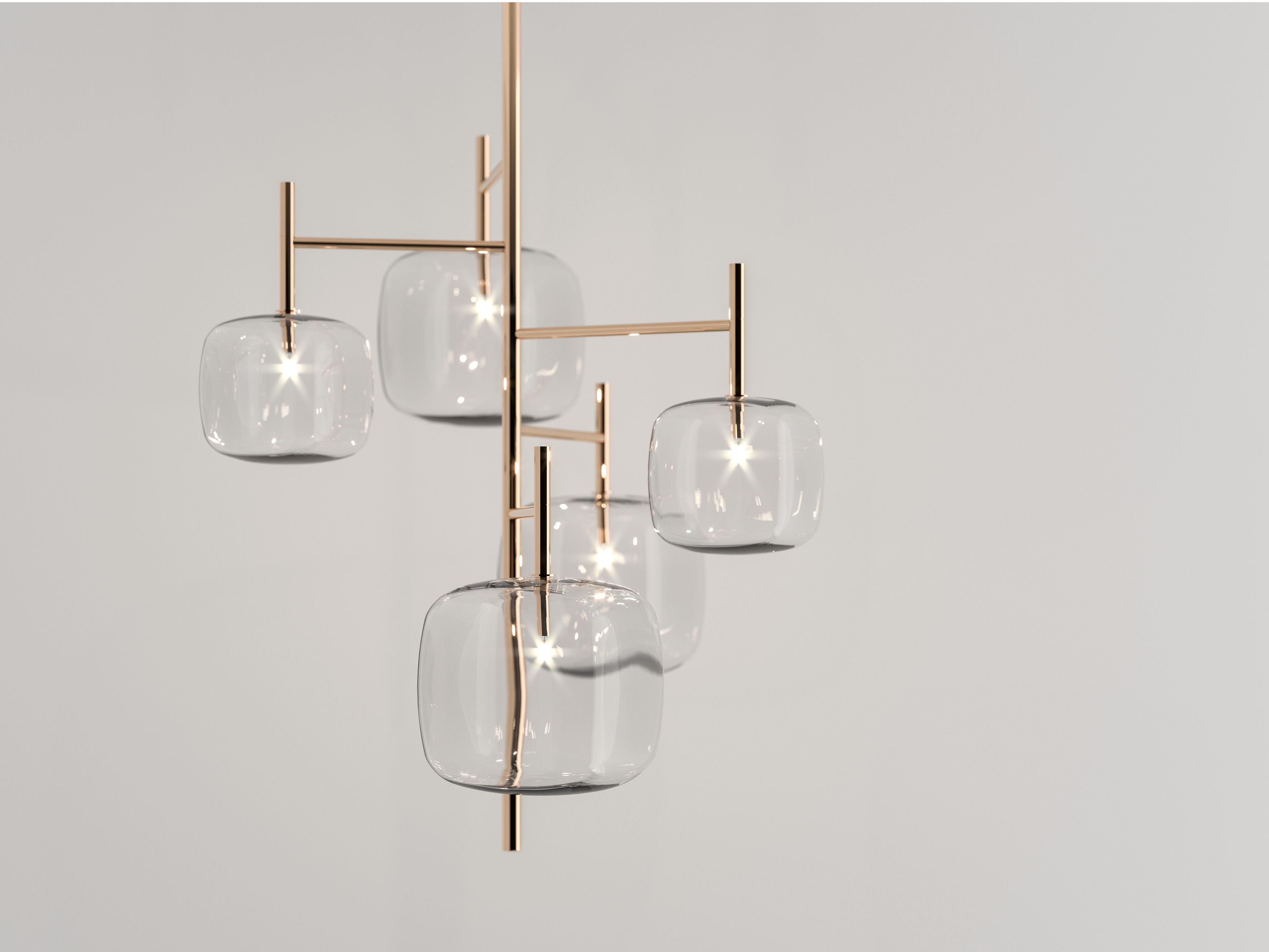 HYPERION LED Pyrex® chandelier By Tonelli Design | design Massimo Castagna